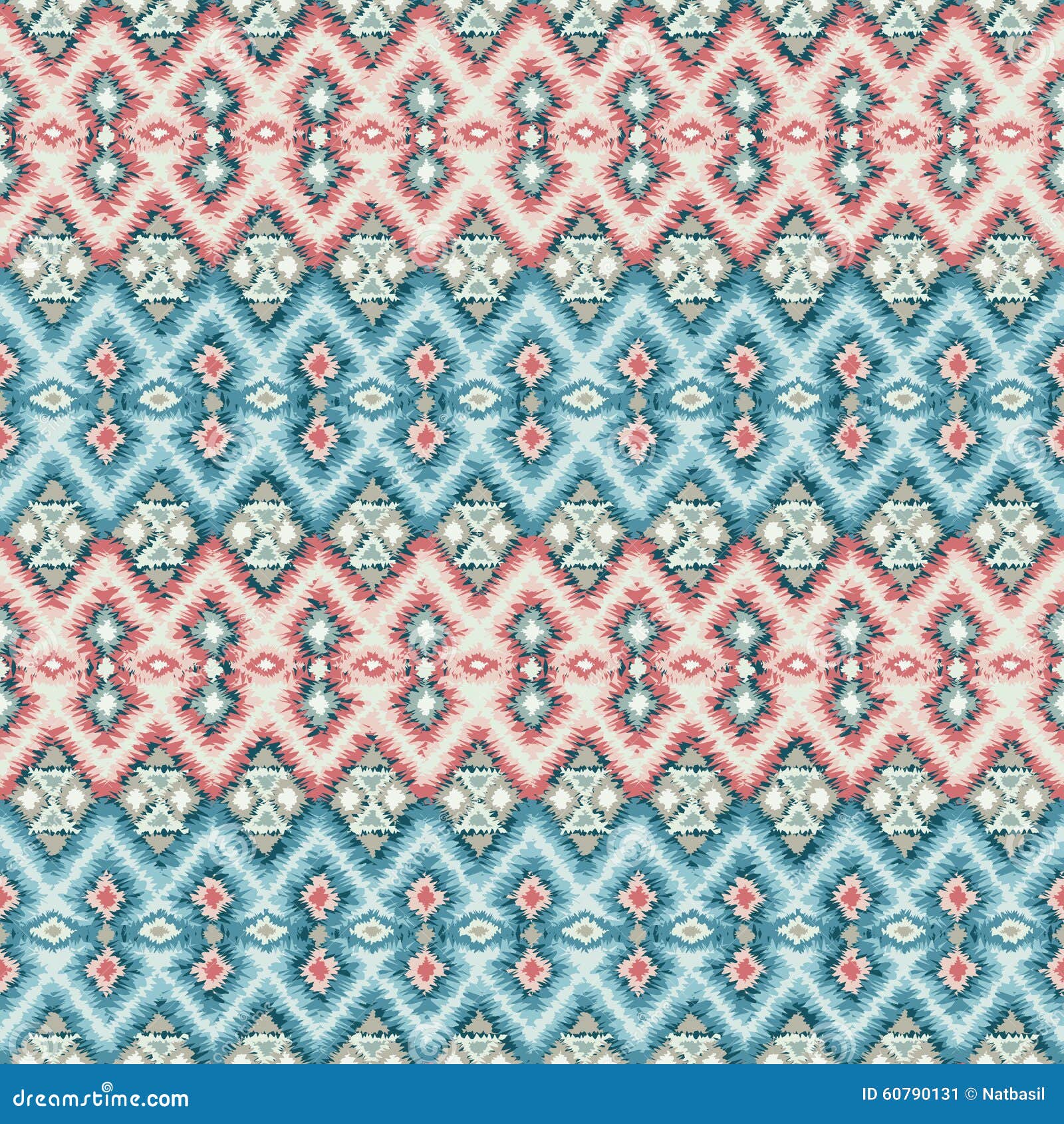 Ethnic Rhombus Tribal Seamless Pattern Stock Vector - Illustration of ...