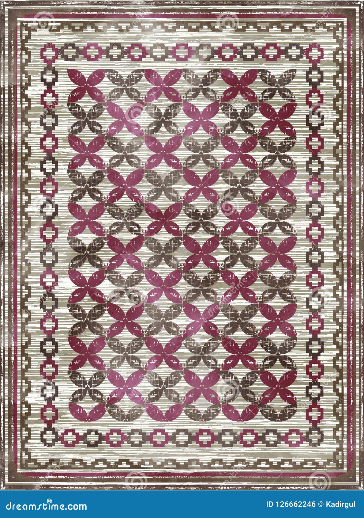 Ethnic rug carpet pattern stock illustration. Illustration of gypsum ...