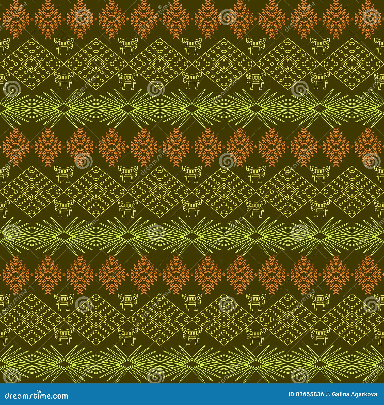 Ethnic Seamless African Pattern Stock Illustration - Illustration of ...