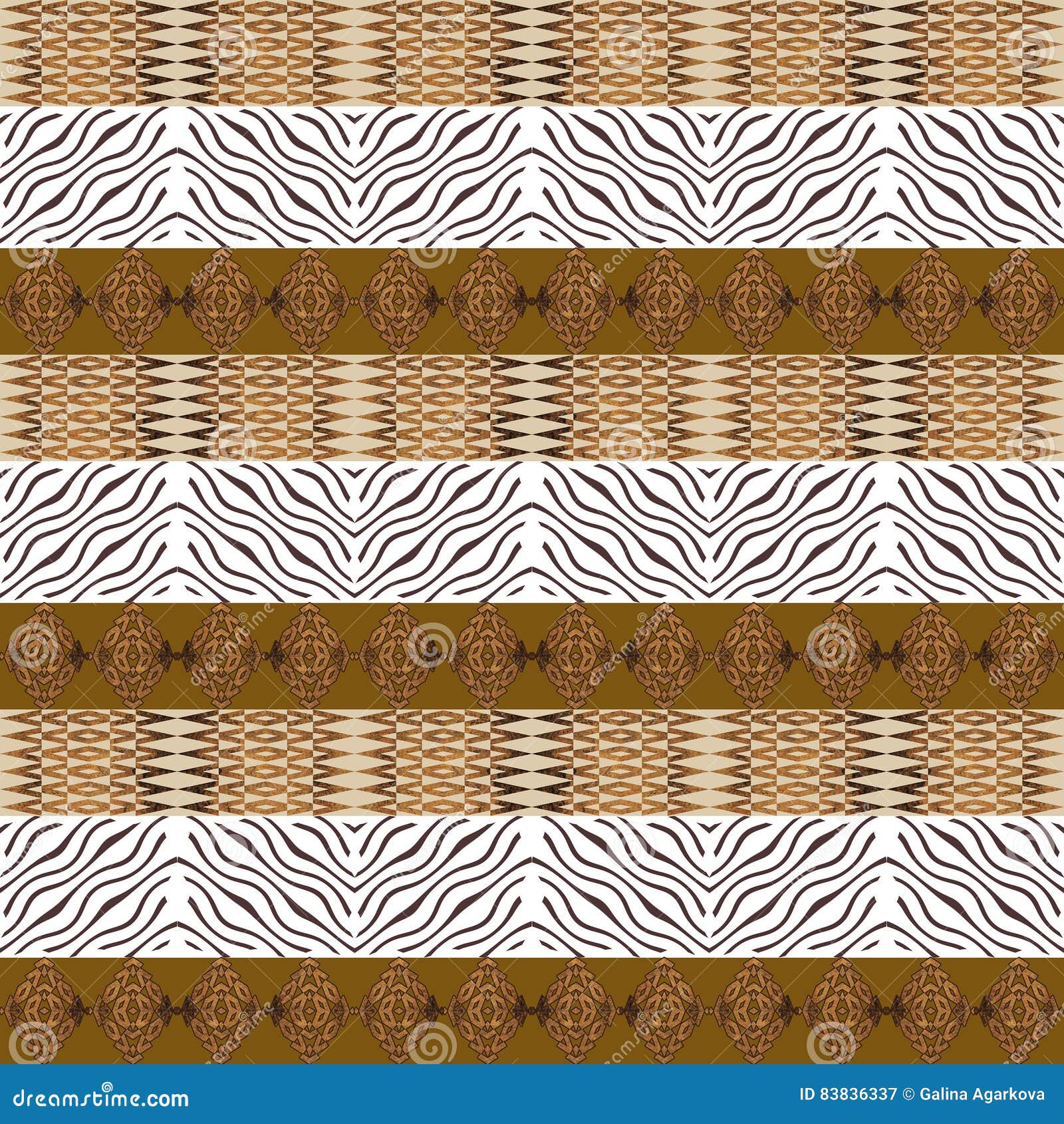 Ethnic Seamless African Pattern Stock Illustration - Illustration of ...