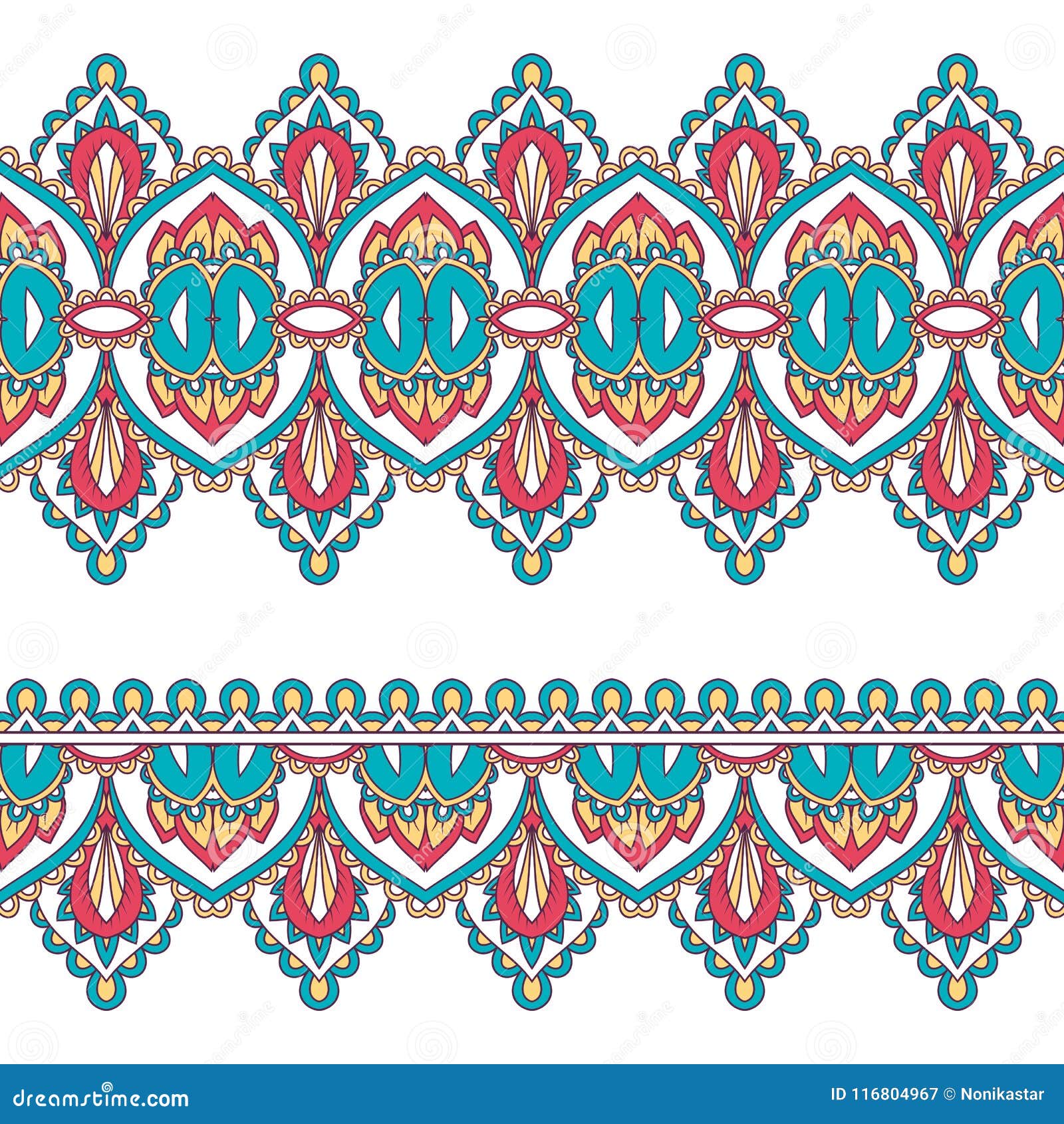 Ethnic seamless border stock vector. Illustration of creative - 116804967