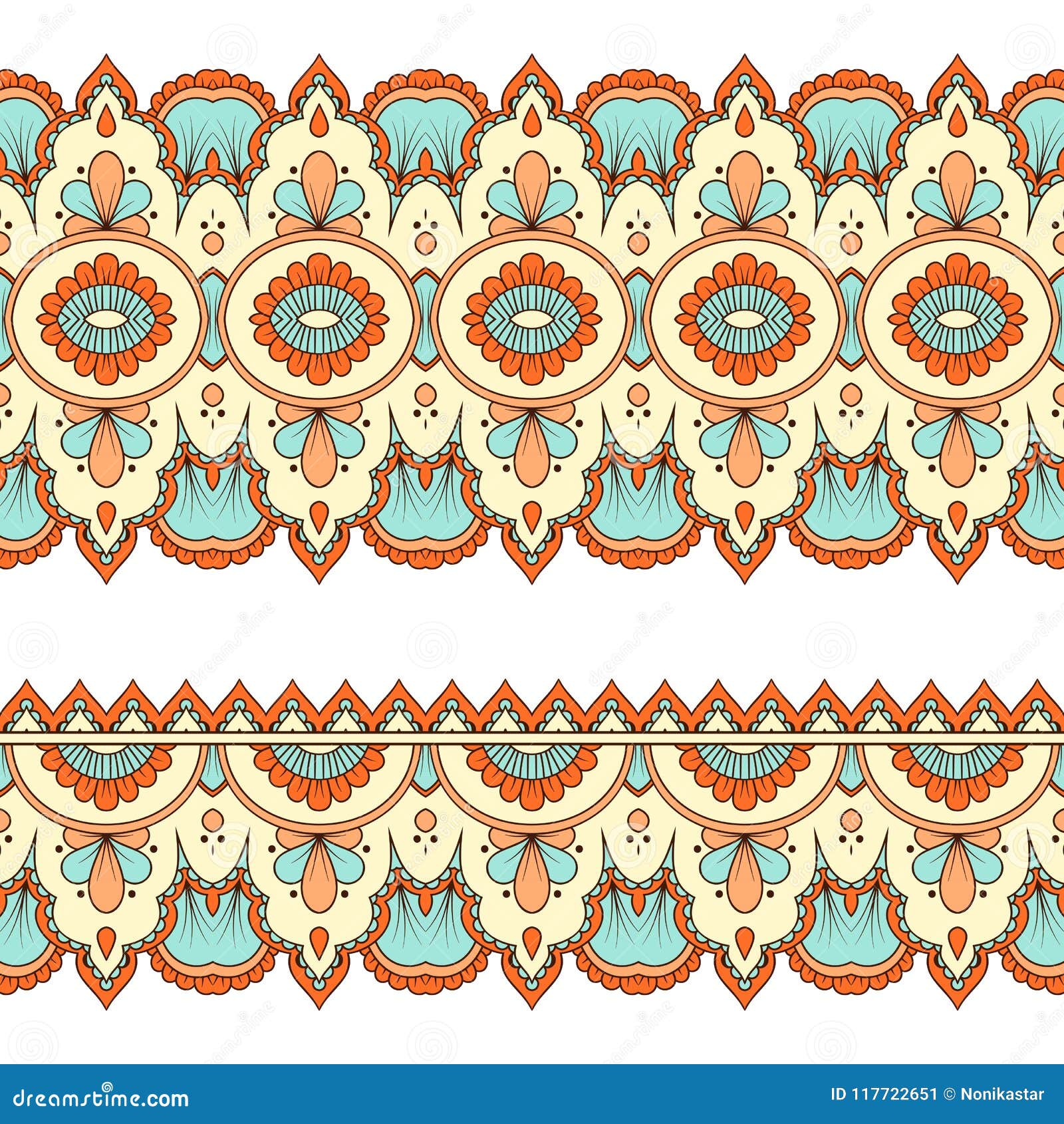Ethnic seamless border stock vector. Illustration of east - 117722651