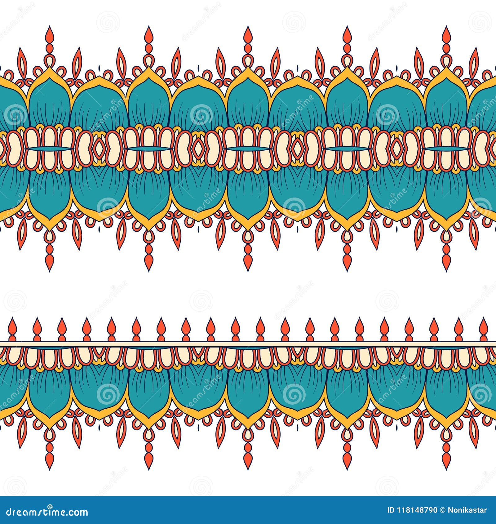 Ethnic seamless border stock vector. Illustration of abstract - 118148790