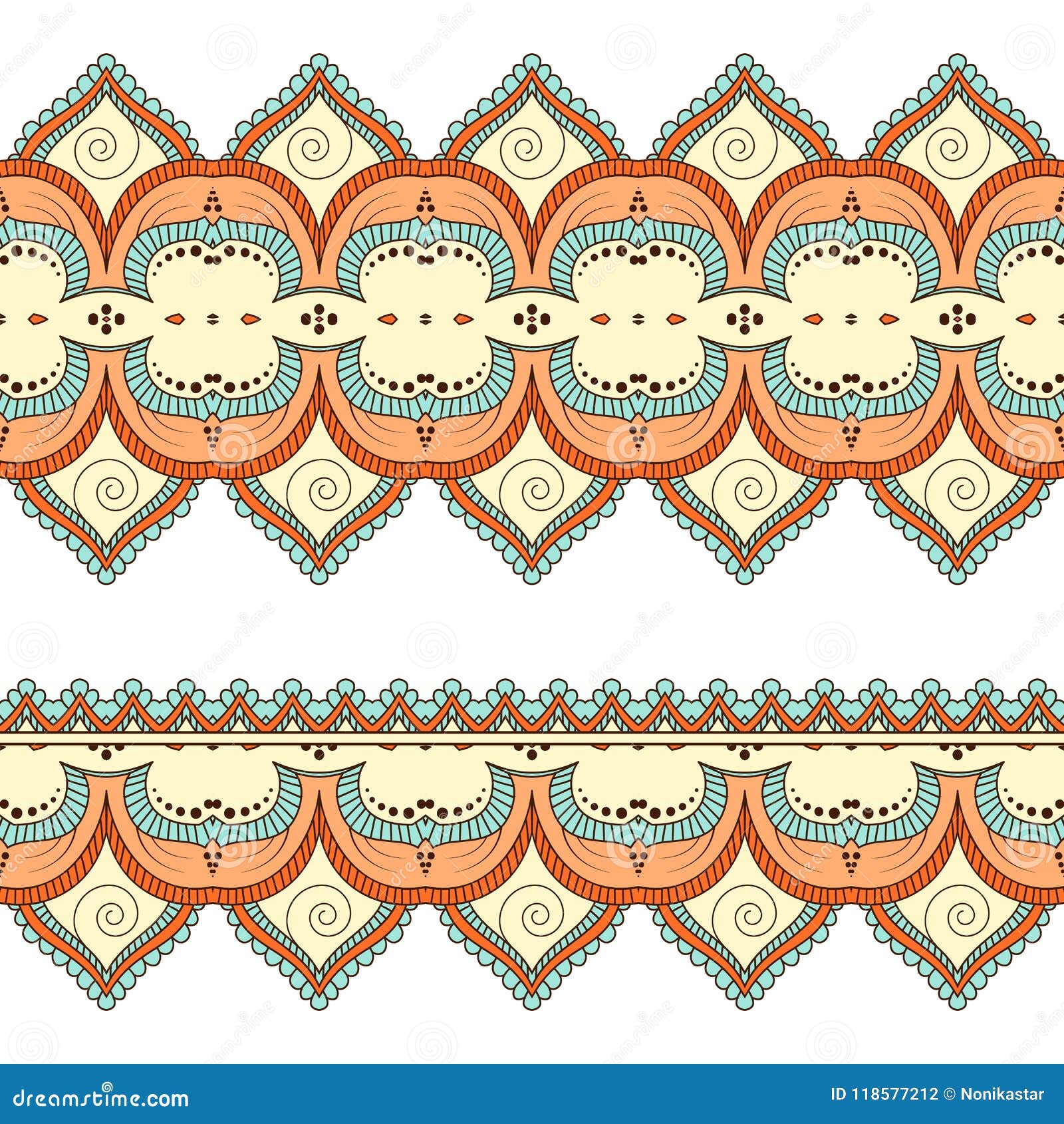 Ethnic seamless border stock vector. Illustration of abstract - 118577212