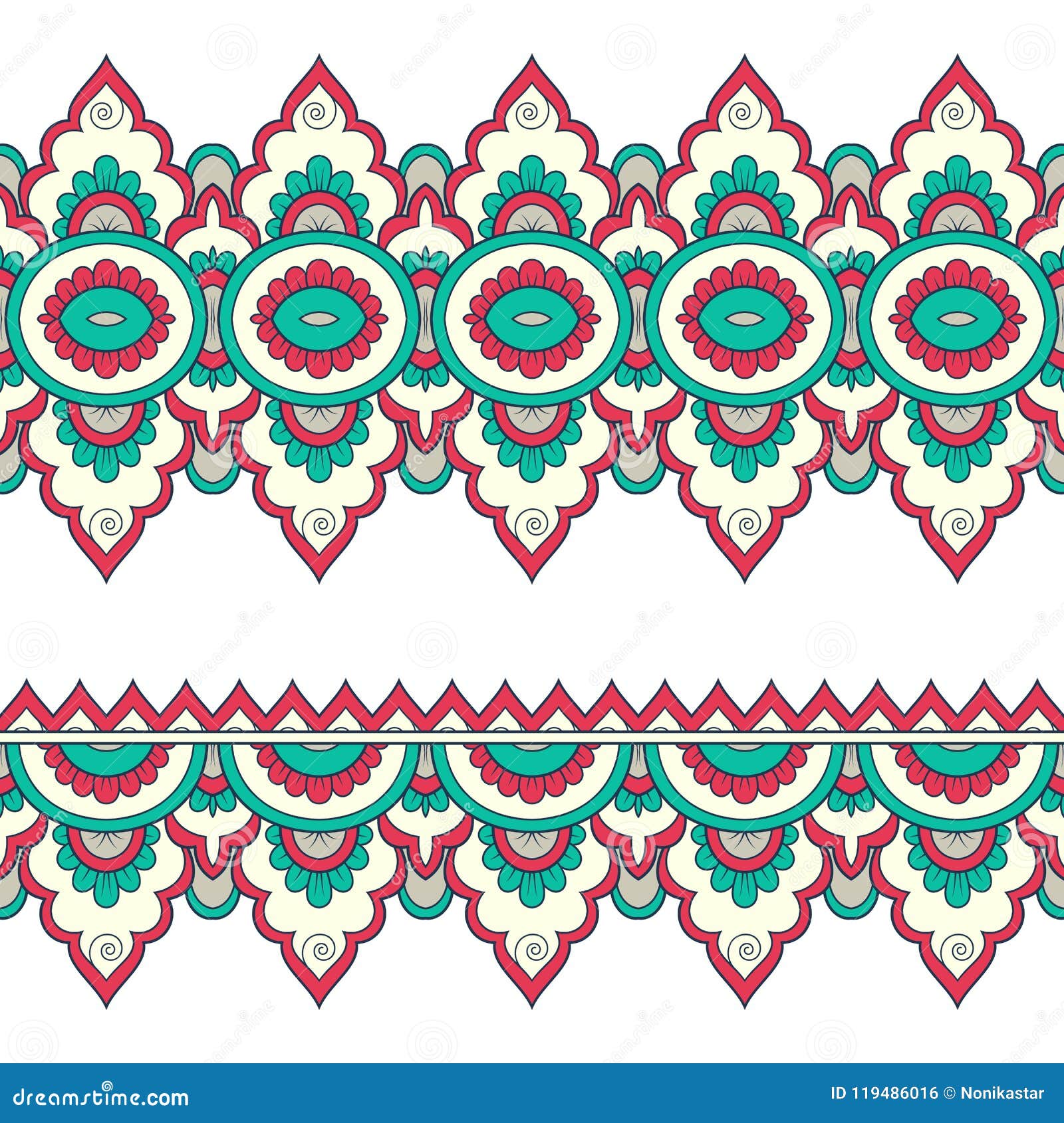 Ethnic seamless border stock vector. Illustration of folkloric - 119486016