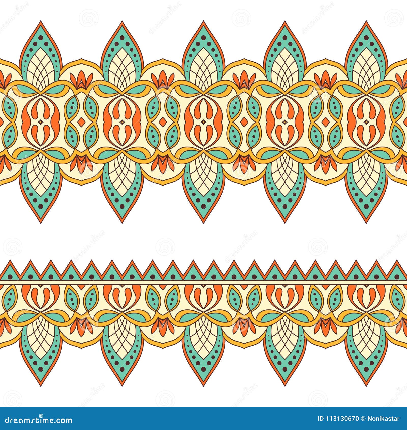 Ethnic seamless border stock vector. Illustration of decorative - 113130670