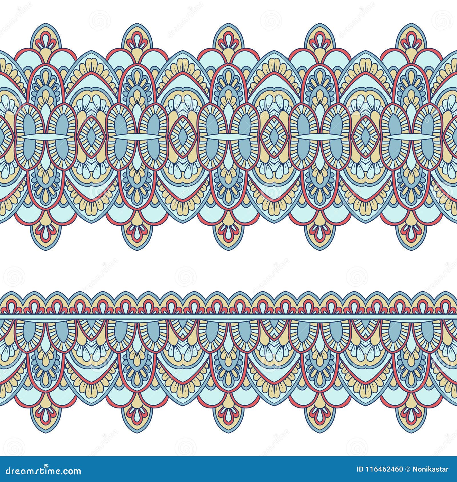 Ethnic seamless border stock vector. Illustration of islamic - 116462460