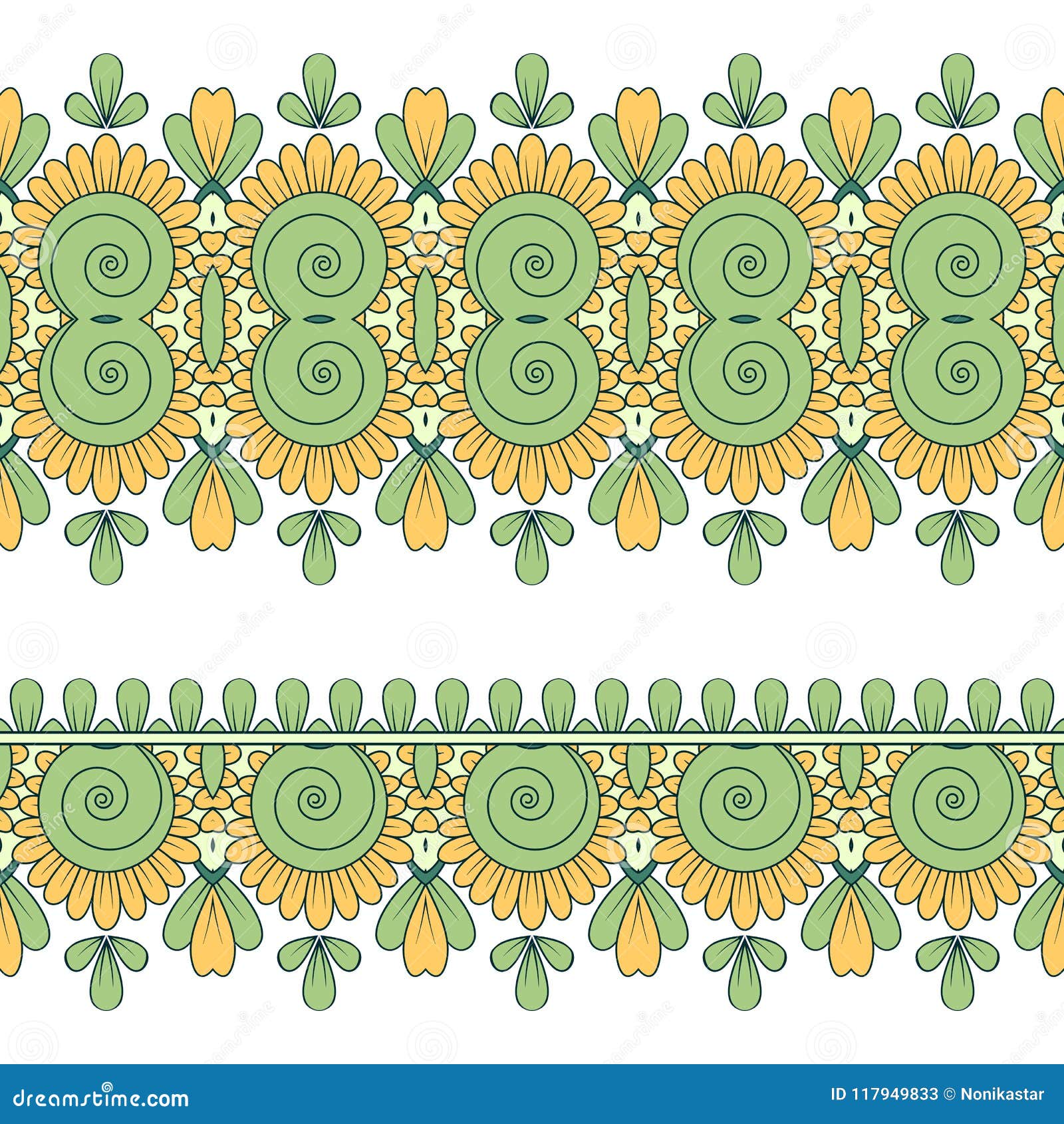 Ethnic seamless border stock vector. Illustration of folkloric - 117949833