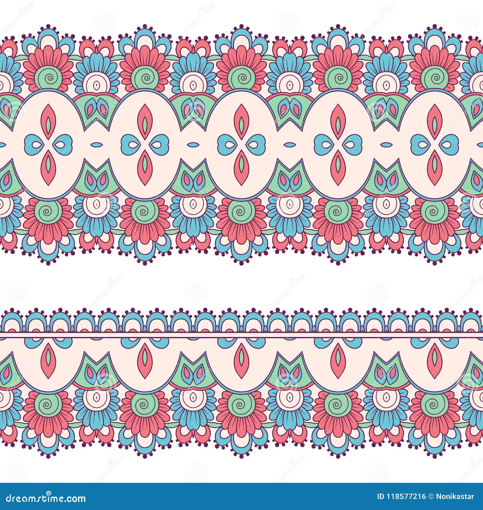 Ethnic seamless border stock vector. Illustration of creative - 118577216