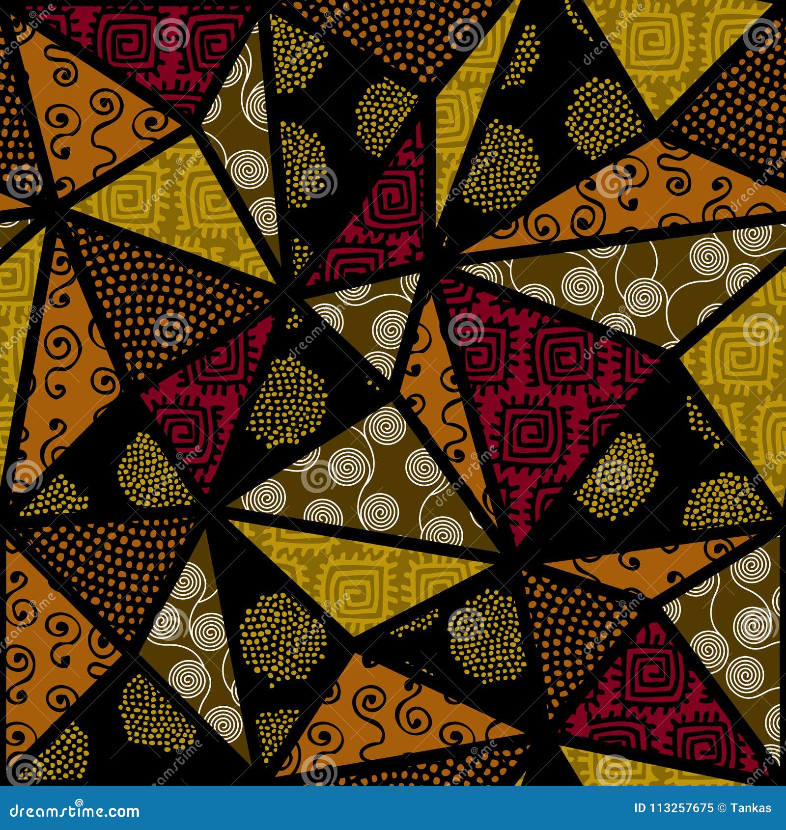 Ethnic Seamless Pattern In African Style Stock Vector Illustration
