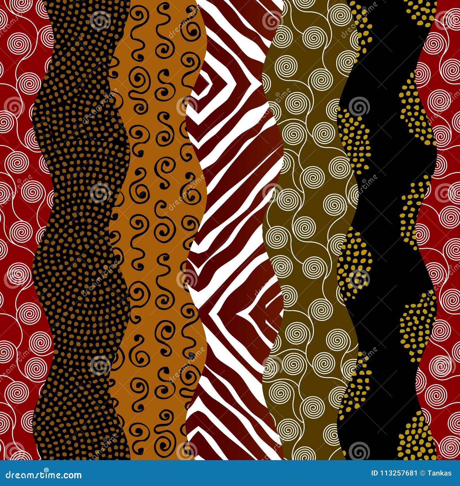 Ethnic Seamless Pattern In African Style Stock Vector Illustration