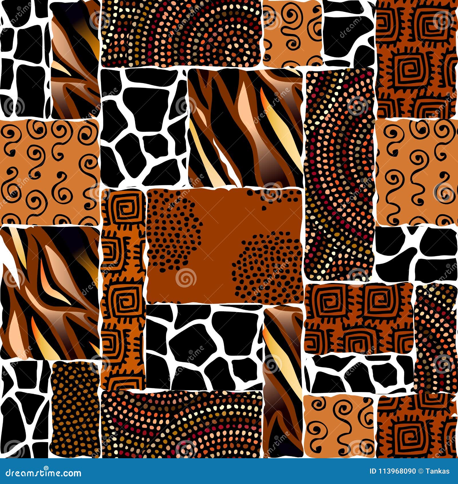Ethnic Seamless Pattern In African Style Stock Vector Illustration