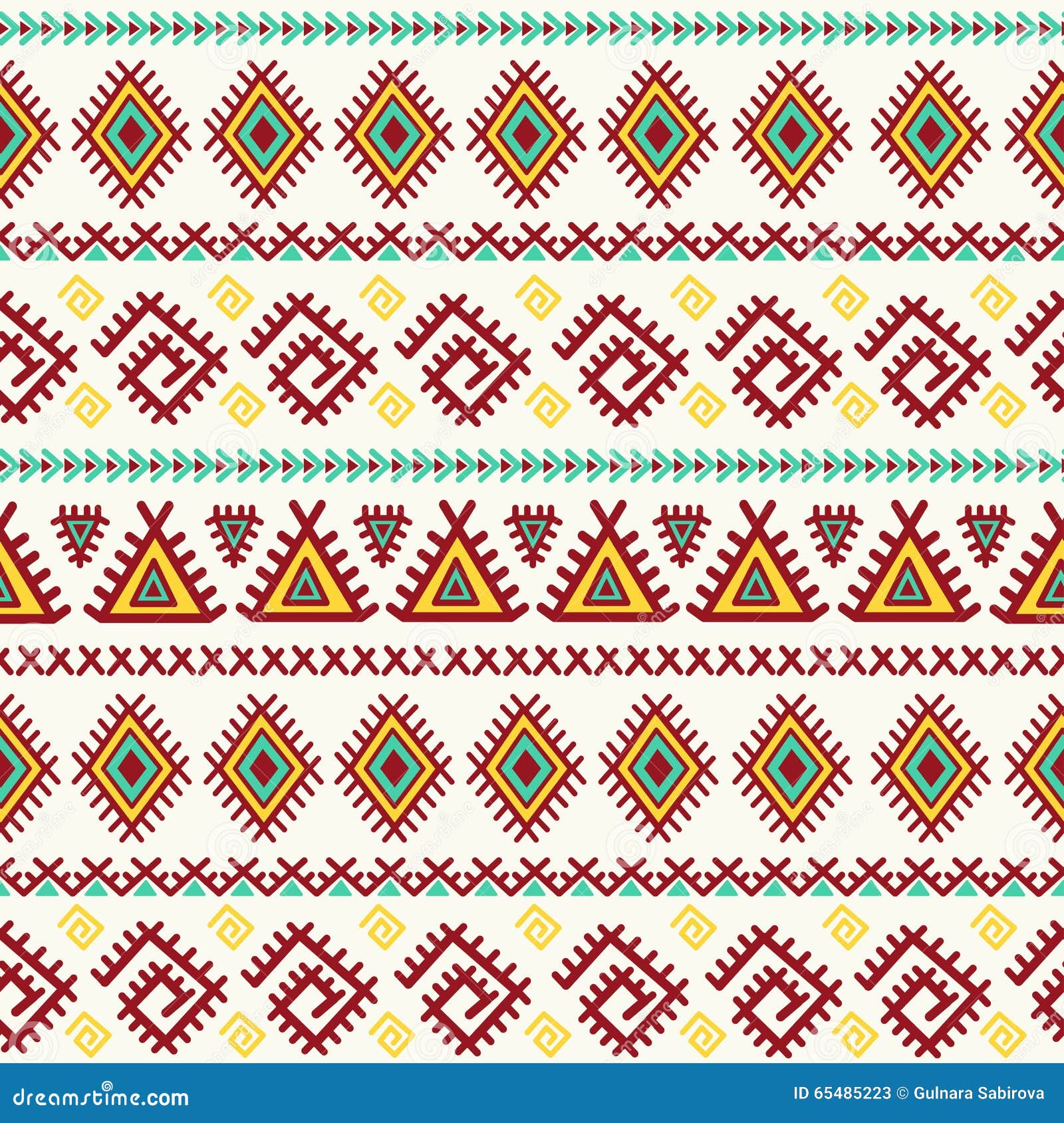 Ethnic Seamless Pattern. Aztec Vector Texture Stock Vector ...