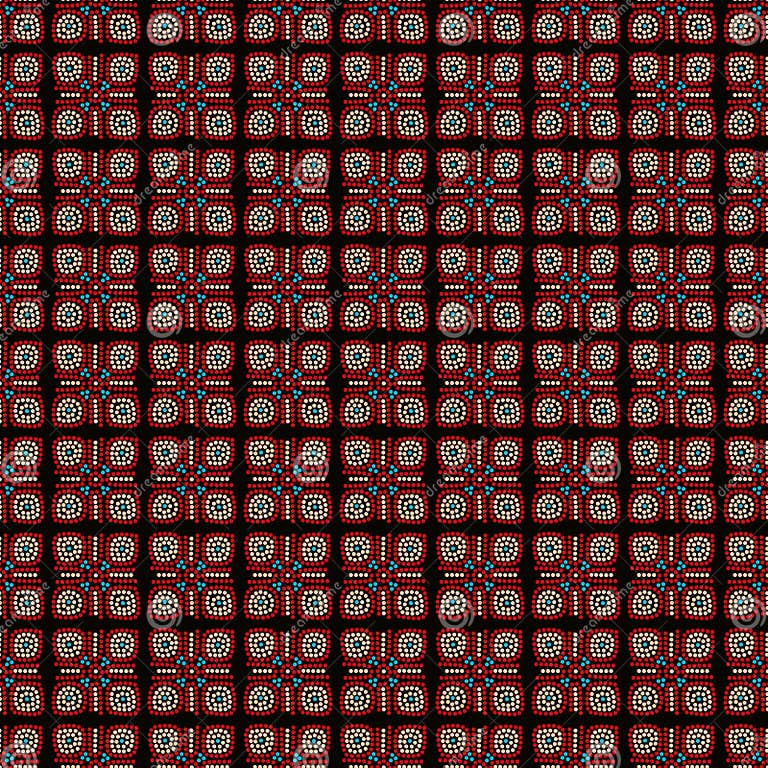 Ethnic Seamless Pattern Background in Brown and Red Colors Stock Vector ...