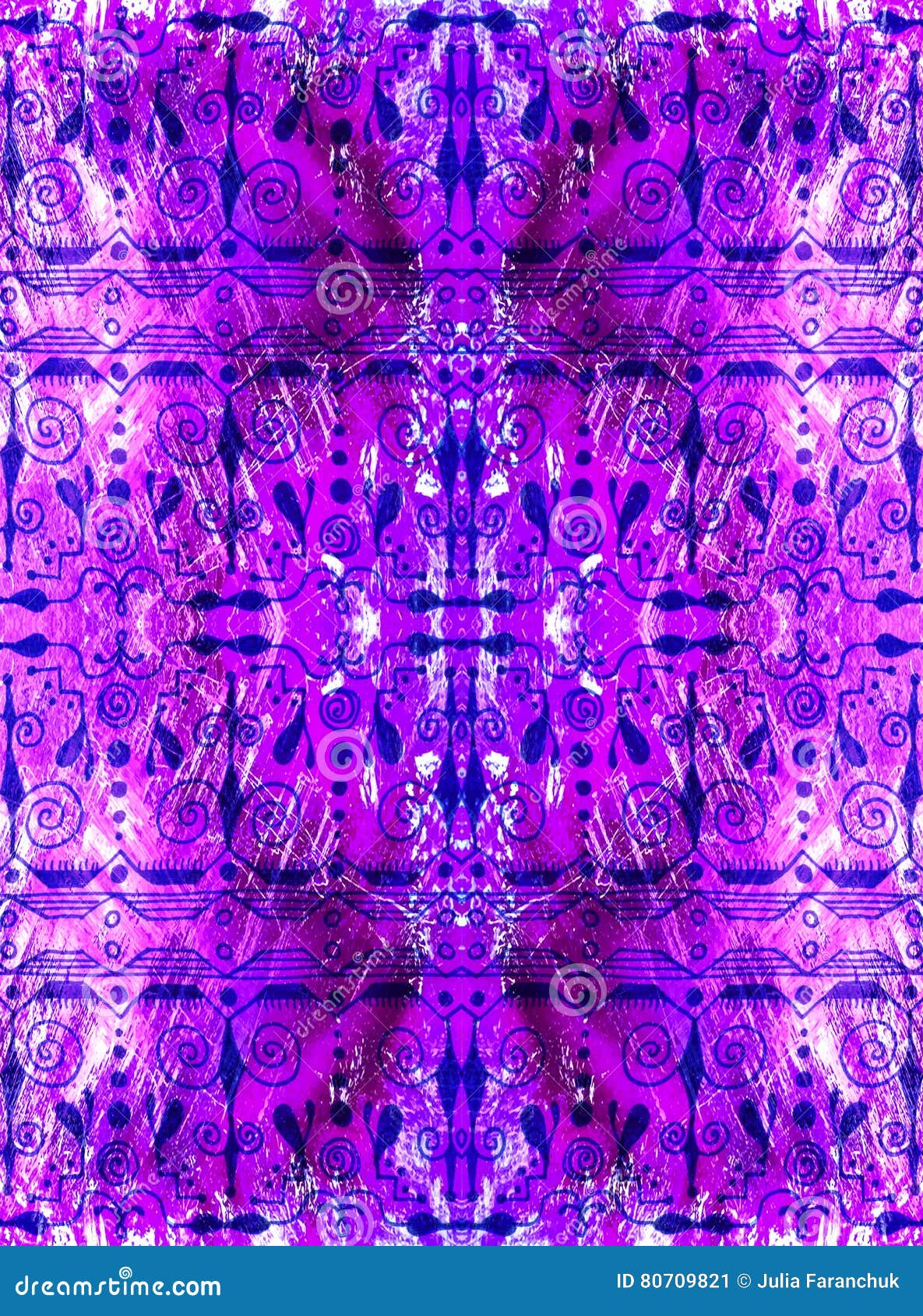 Crimson Tribal Bohemian Patchwork Seamsess Pattern Royalty Free