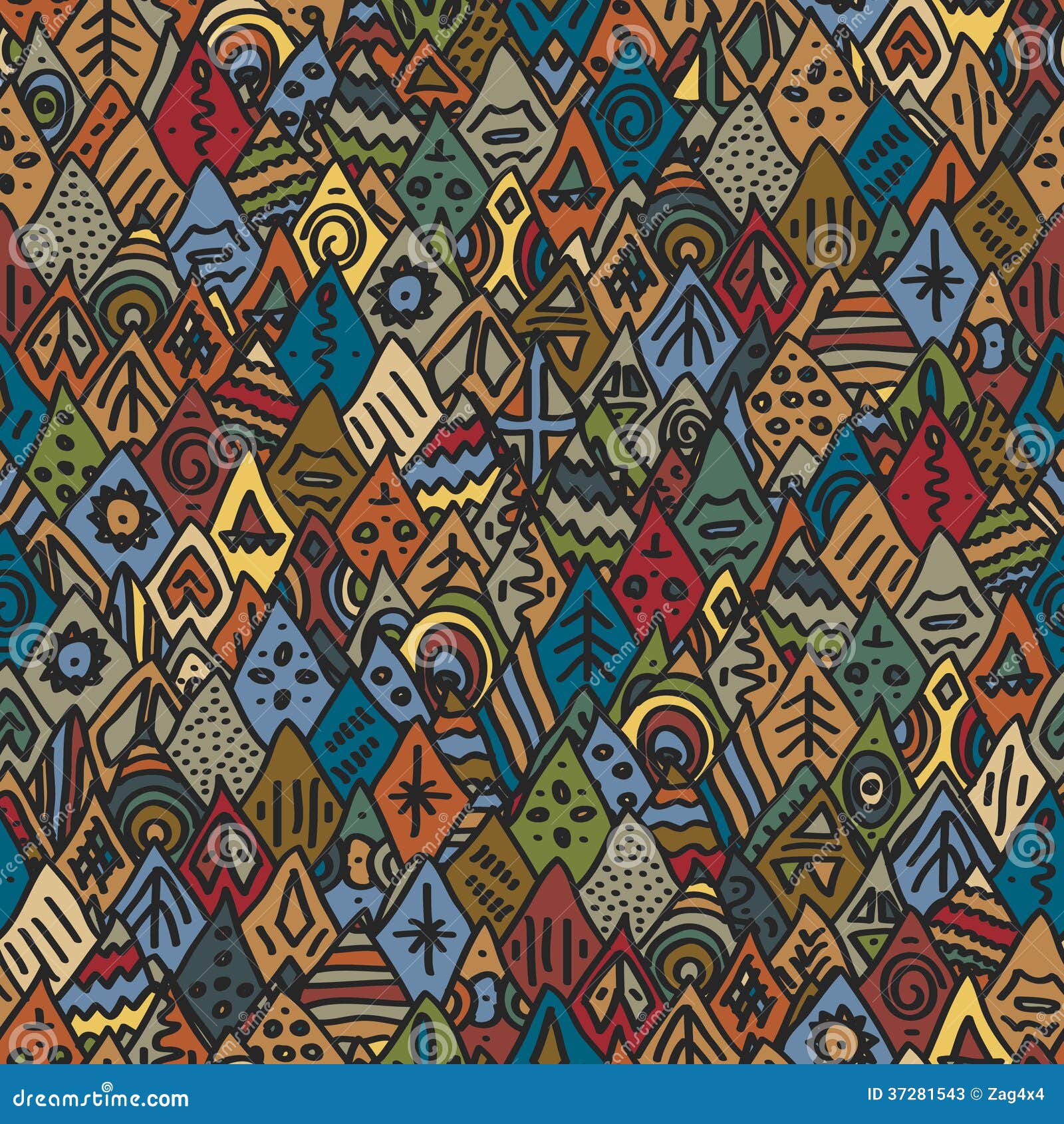 Ethnic seamless pattern stock illustration. Illustration of graphic ...