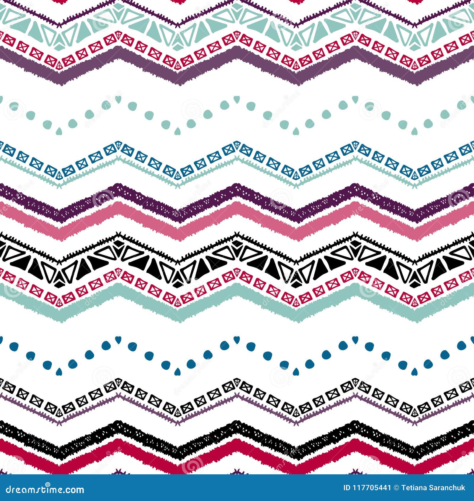 Seamless Ethnic Zigzag Chevron Pattern Stock Vector - Illustration of ...
