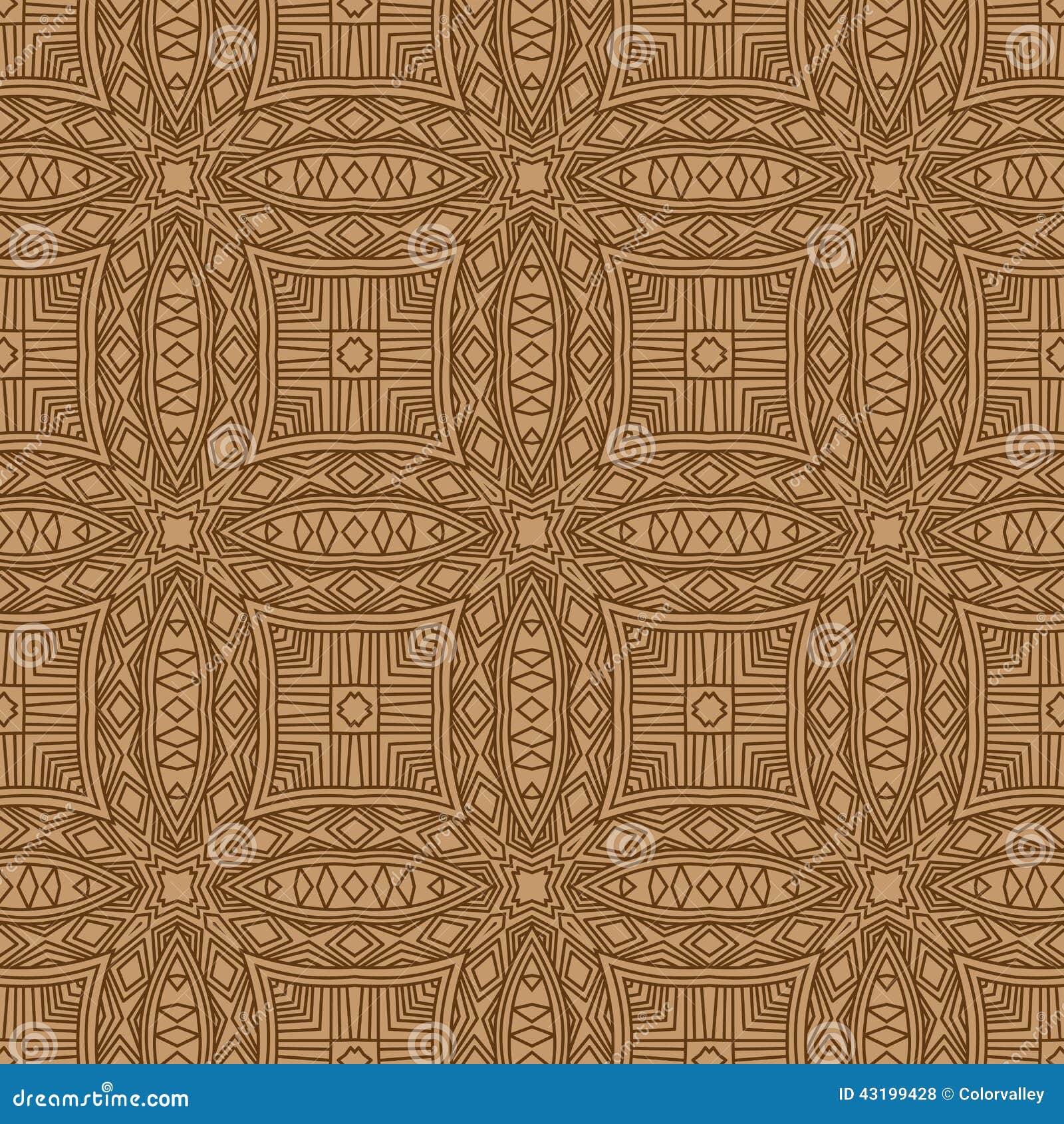 Ethnic Seamless Pattern Ornament Print Design Stock Vector