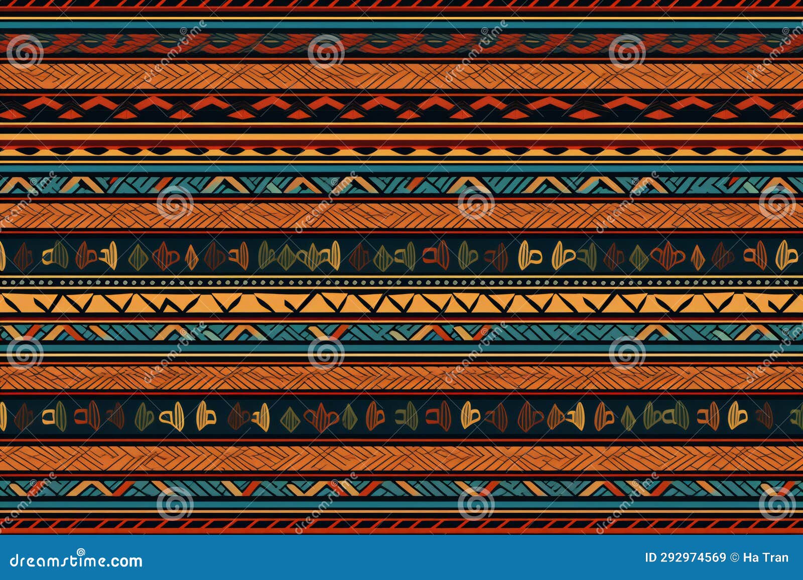 Ethnic Seamless Pattern, Tribal Aztec Background, Boho Style Stock ...