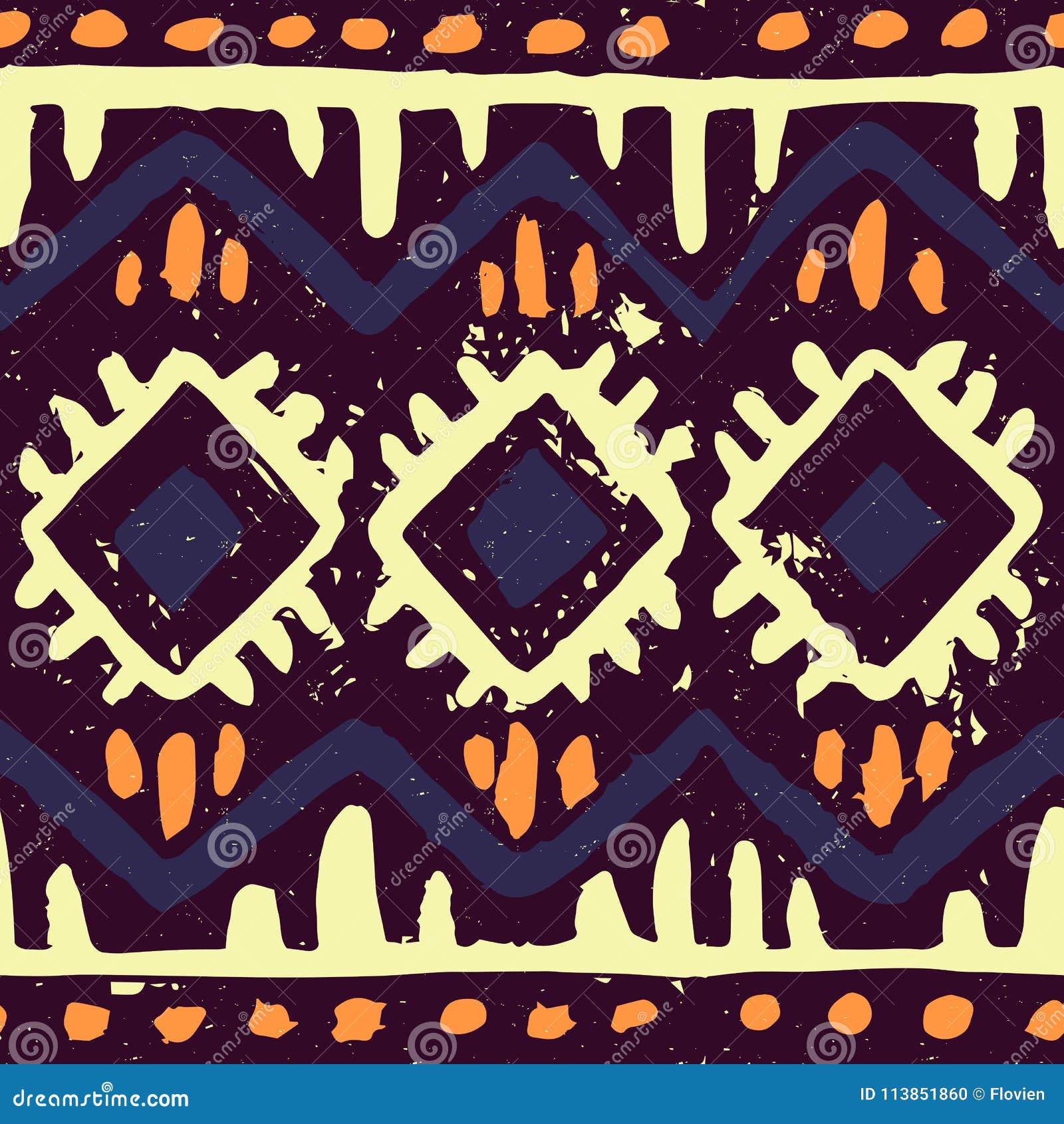 Ethnic Seamless Pattern. Vintage African Ornament Stock Vector ...