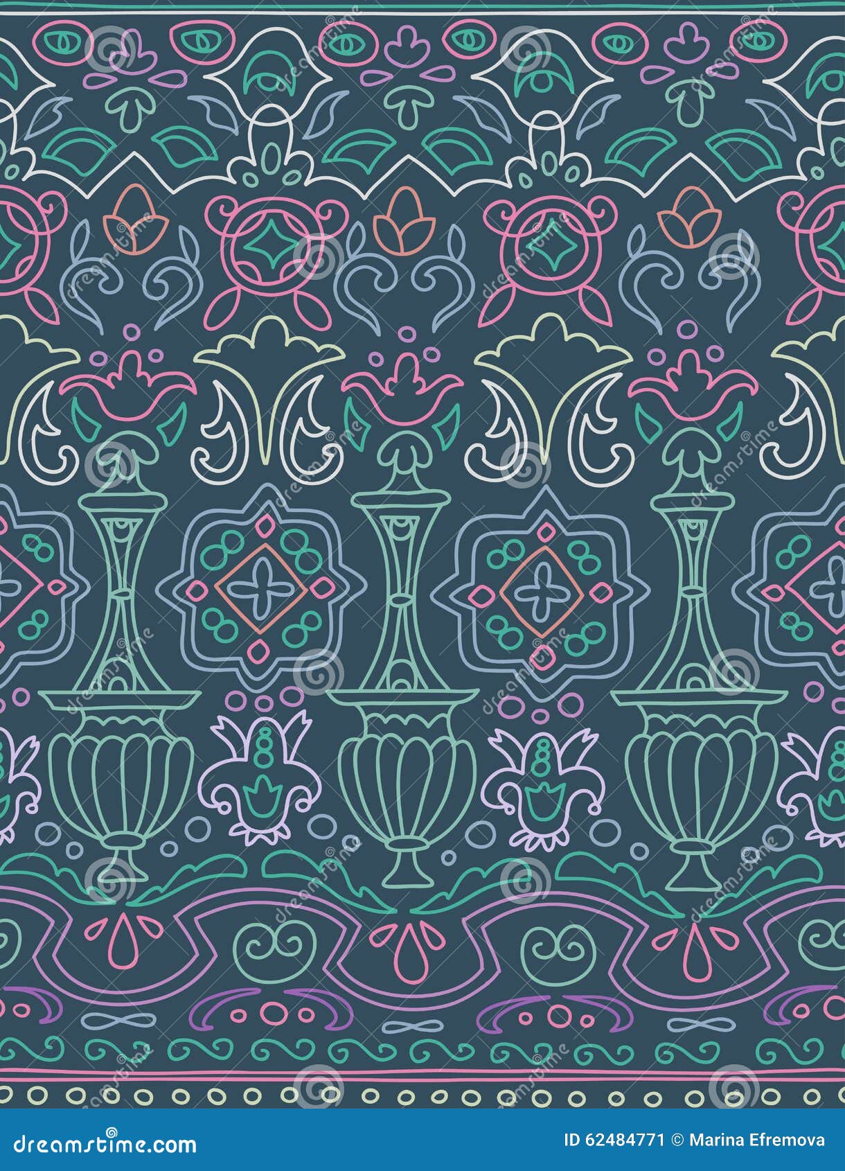 Ethnic Seamless Stripe Pattern. Vector Illustration for Your Cut Stock ...