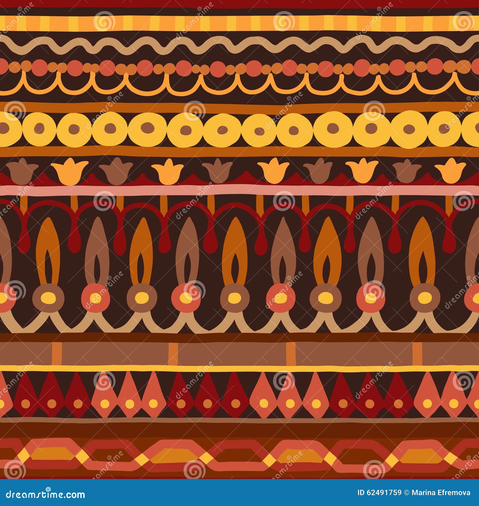 Ethnic Seamless Stripe Pattern. Vector Illustration for Your Cut Stock ...