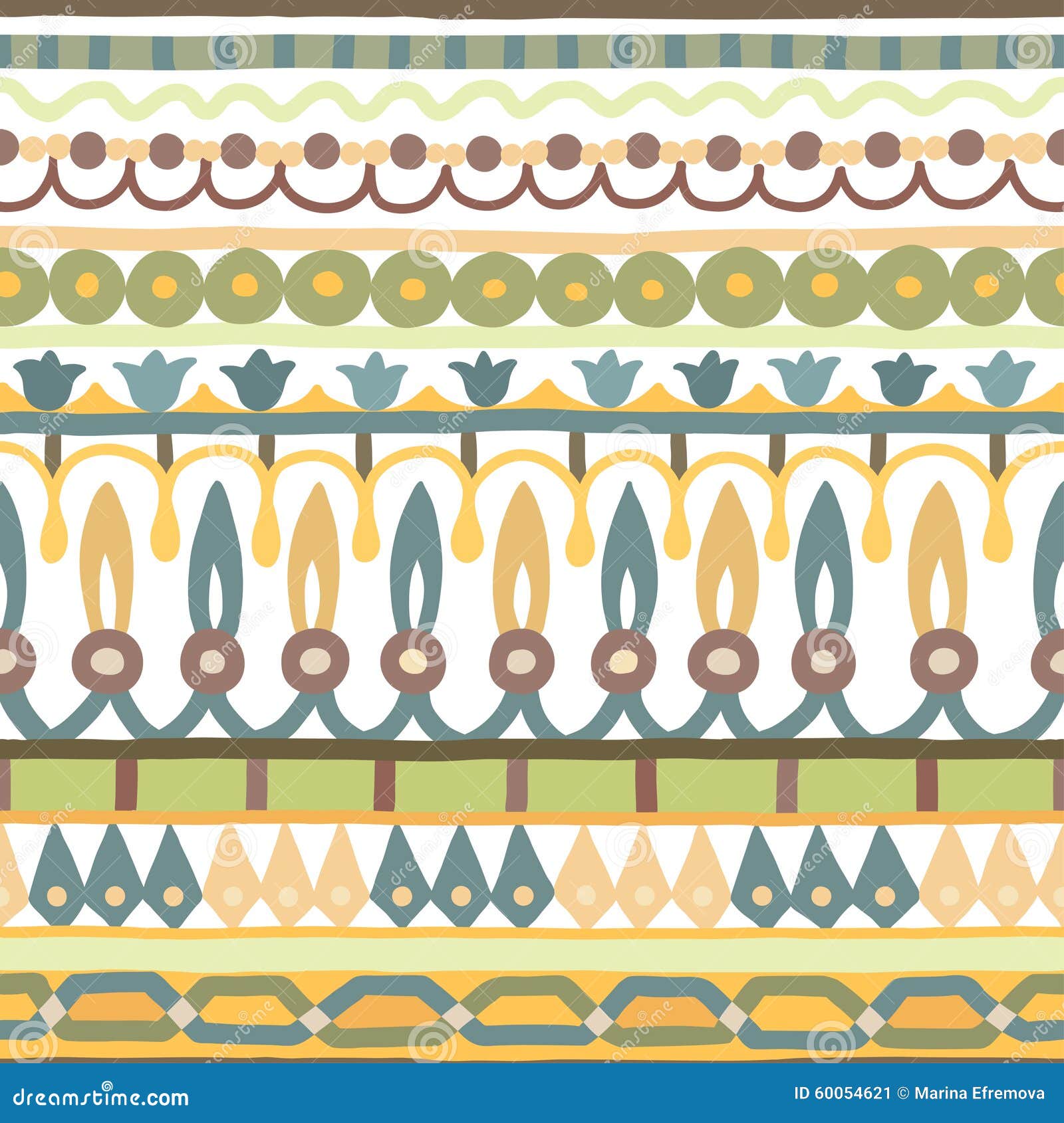 Ethnic Seamless Stripe Pattern. Vector Illustration for Your Cute Design. Stock Vector ...