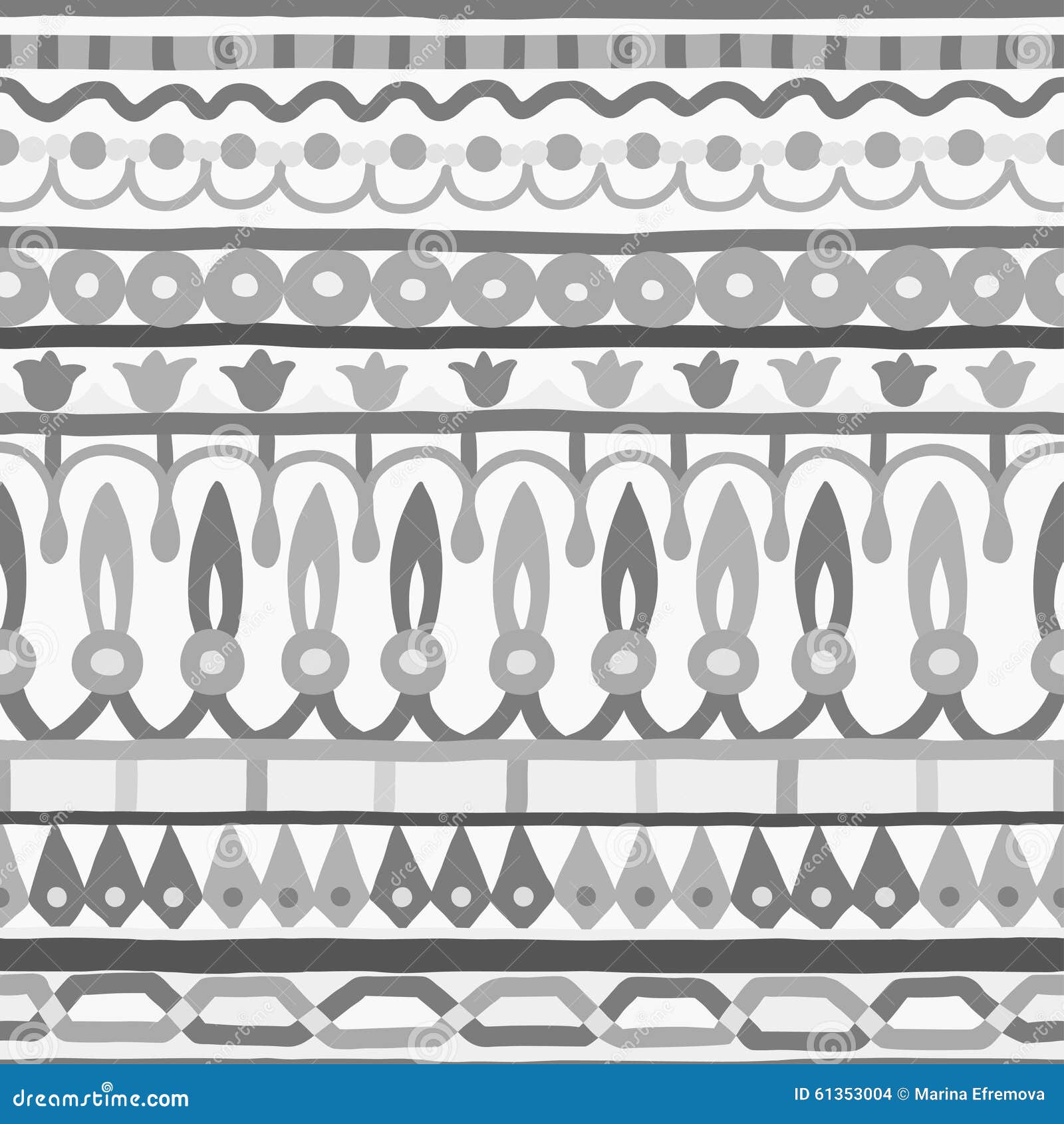 Ethnic Seamless Stripe Pattern. Vector Illustration for Your Cute ...