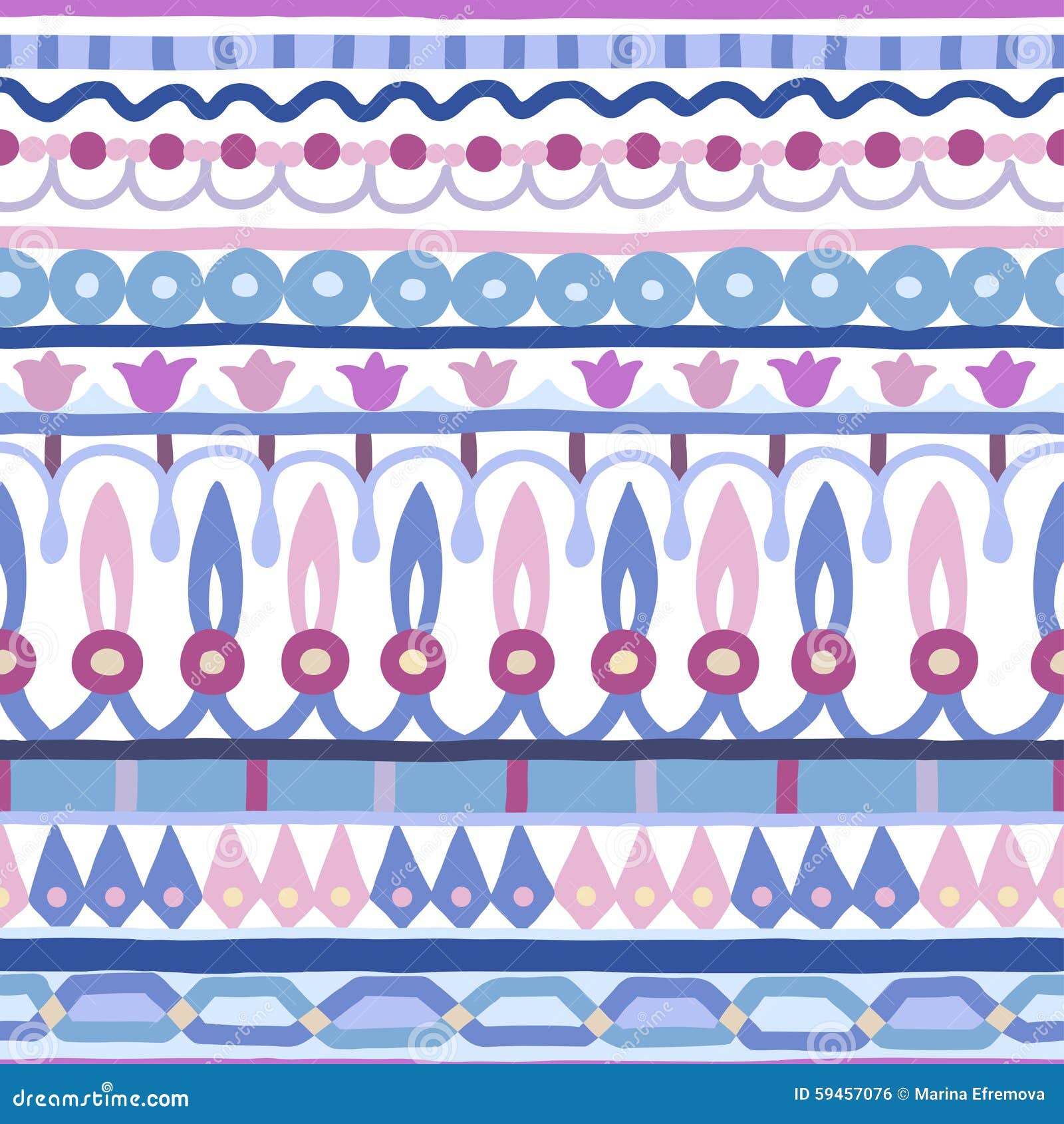 Ethnic Seamless Stripe Pattern. Vector Illustration for Your Cute ...