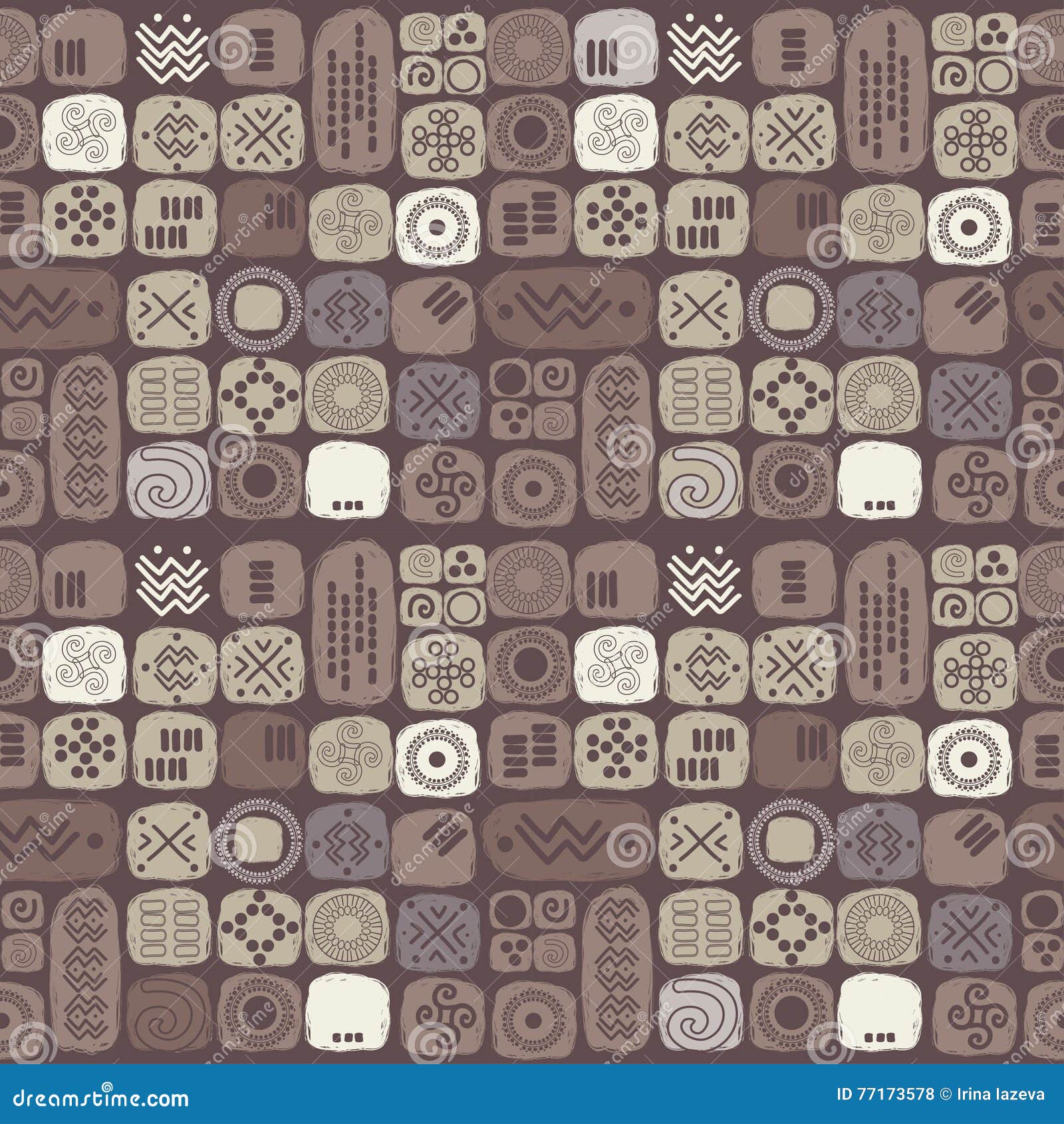 Ethnic Seamless Texture in African Style Stock Vector - Illustration of ...