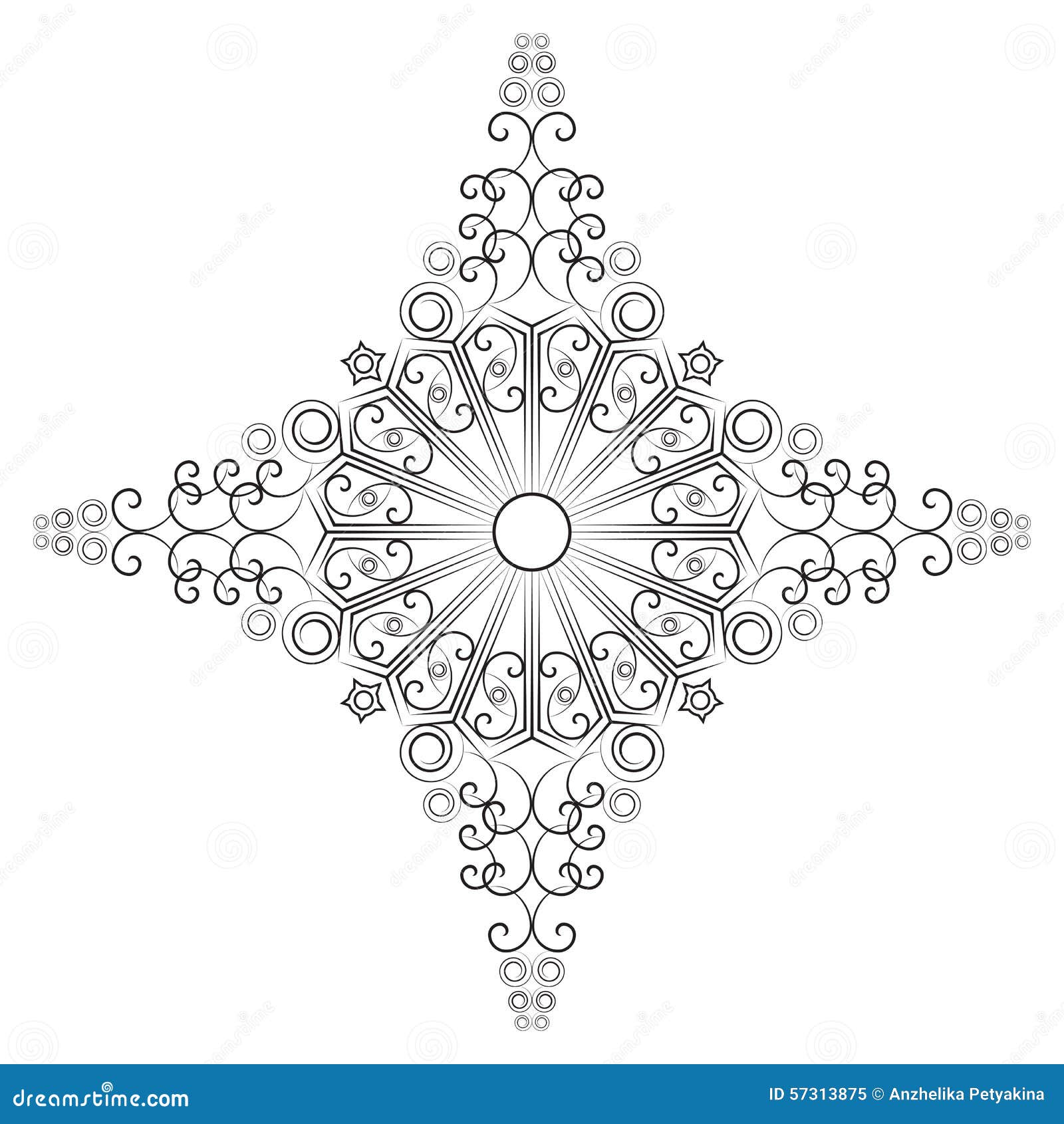 Ethnic star stock vector. Illustration of decorative - 57313875