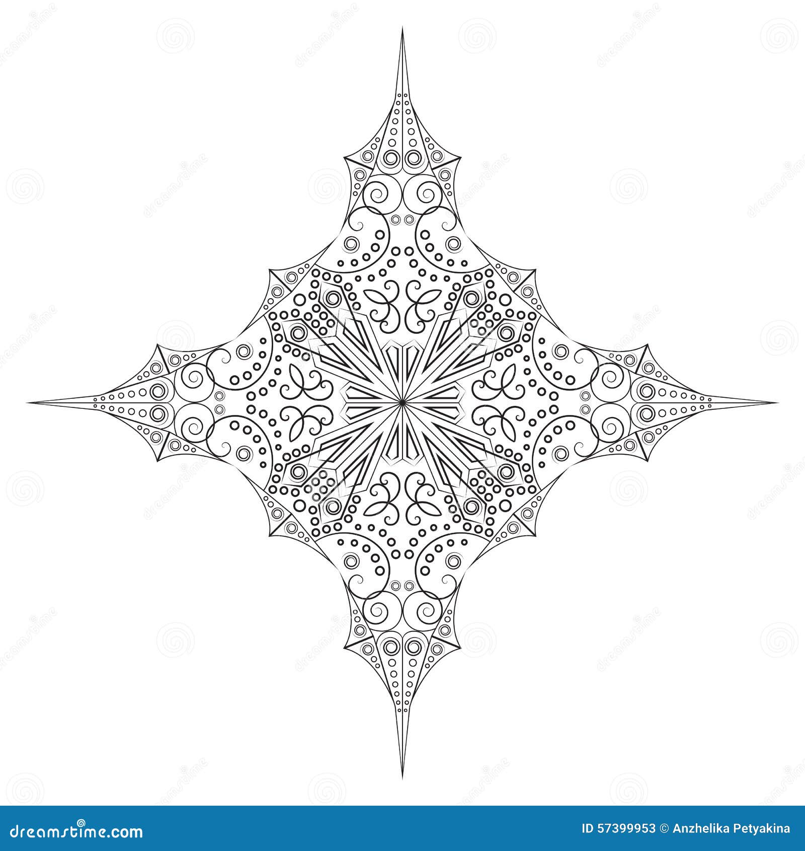 Ethnic Star Cartoon Vector | CartoonDealer.com #57276995