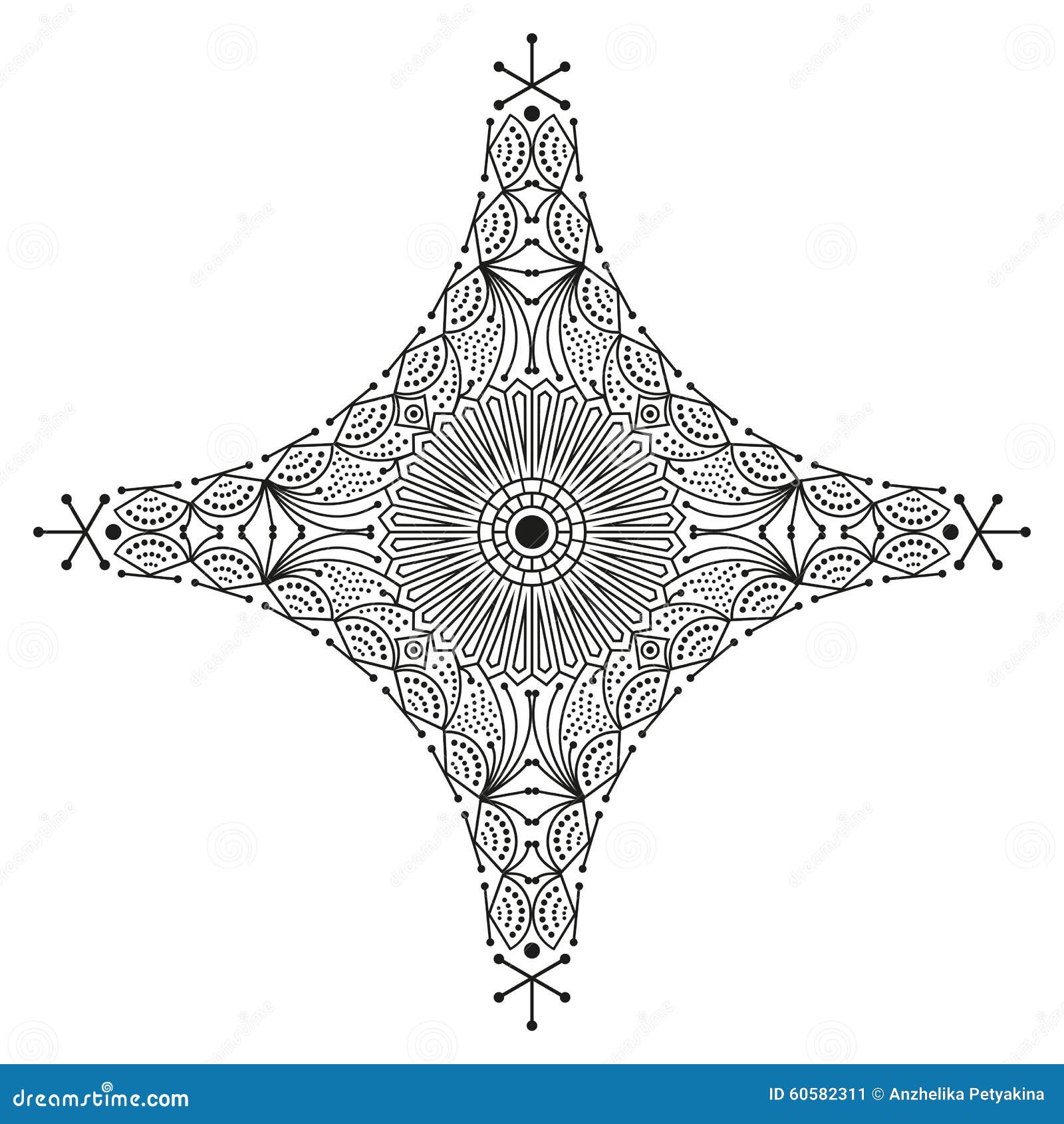 Ethnic star stock vector. Illustration of element, magic - 60582311