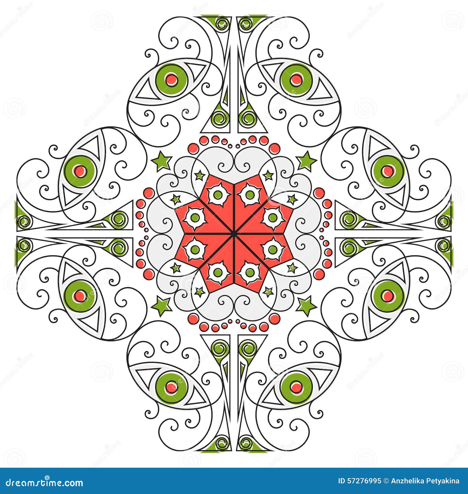 Ethnic star stock vector. Illustration of indian, egyptian - 57276995