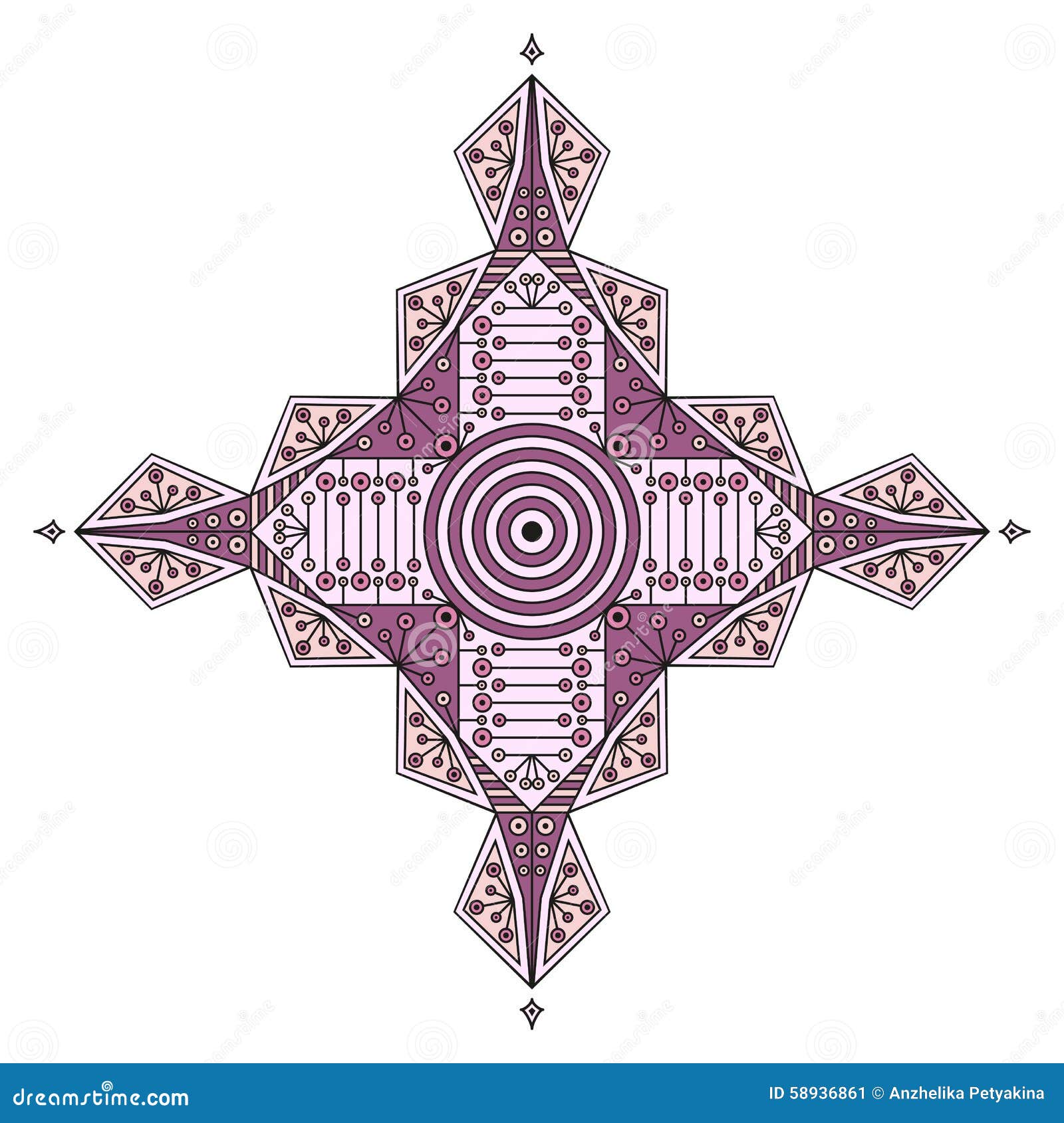 Ethnic star stock vector. Illustration of mystic, moroccan - 58936861