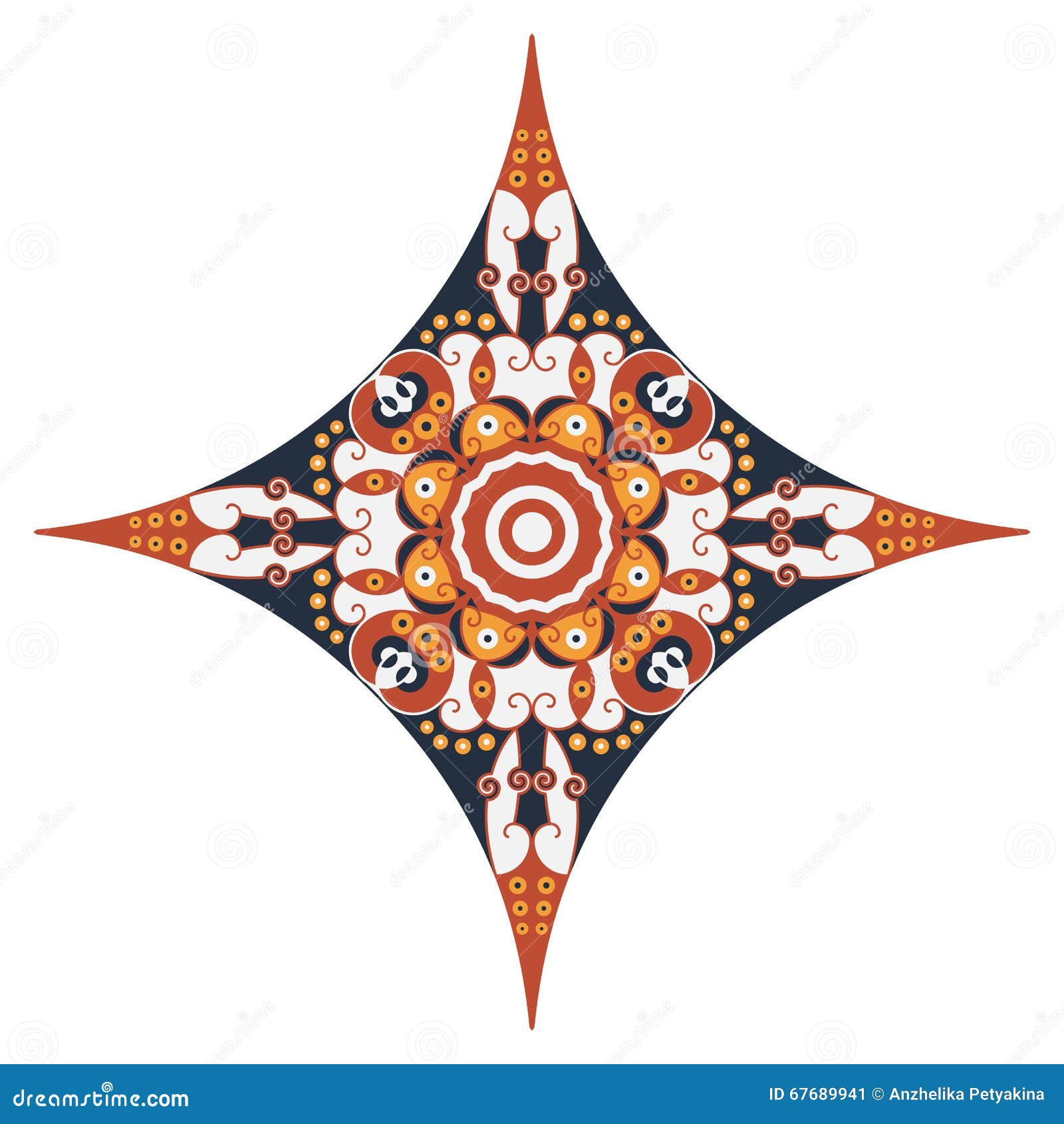 Ethnic star stock vector. Illustration of ornament, colorful - 67689941
