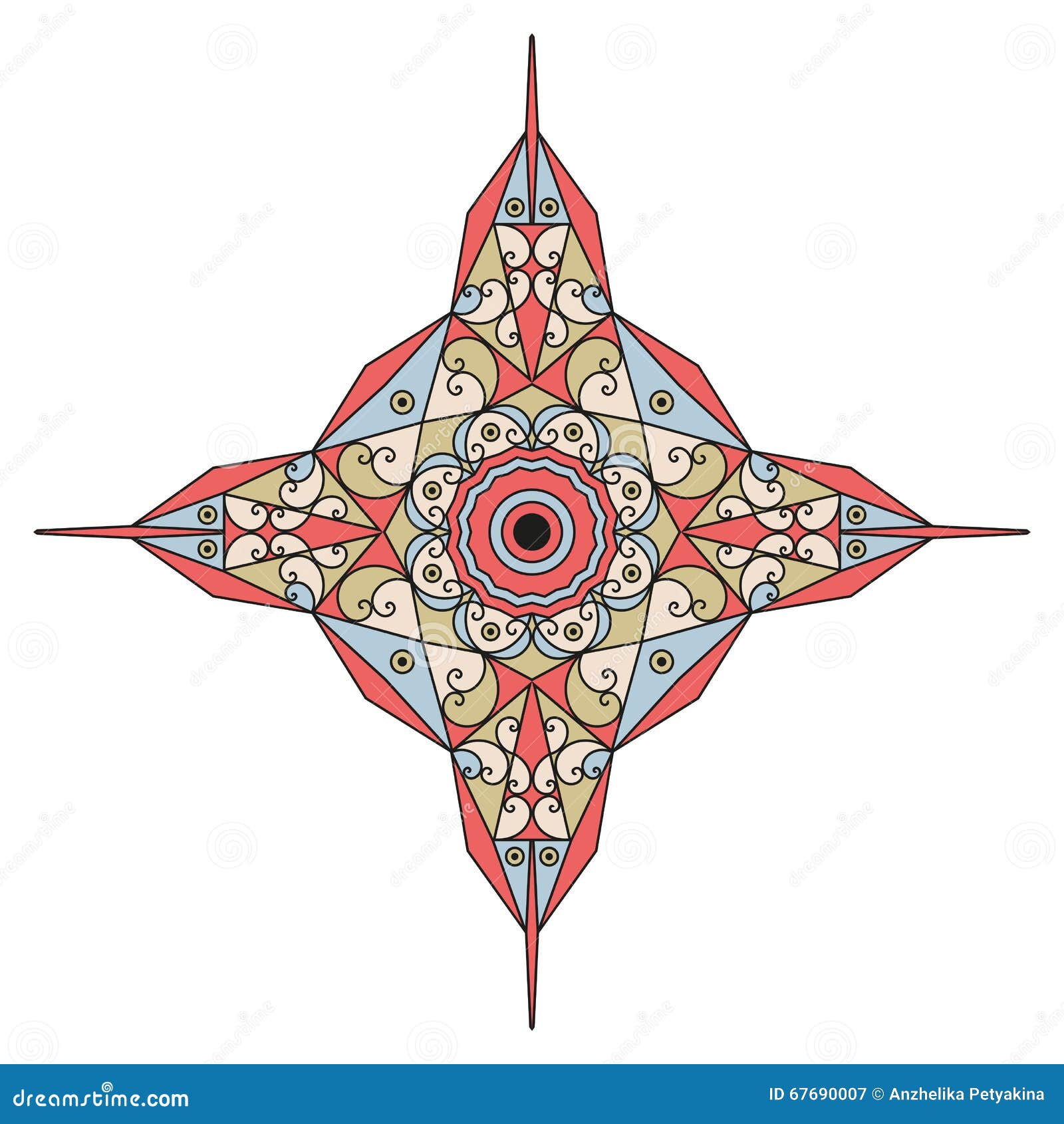 Ethnic star stock vector. Illustration of mystic, egyptian - 67690007