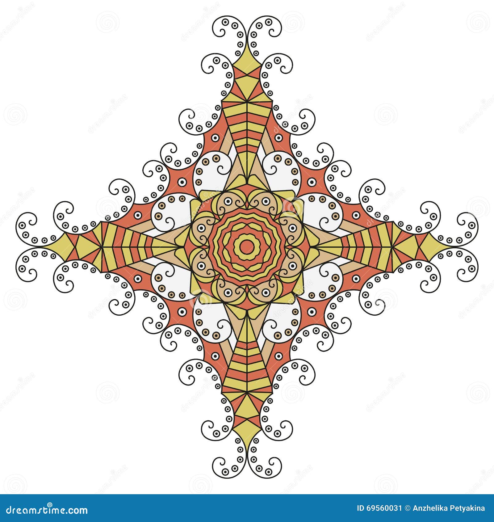 Ethnic star stock vector. Illustration of egyptian, moorish - 69560031