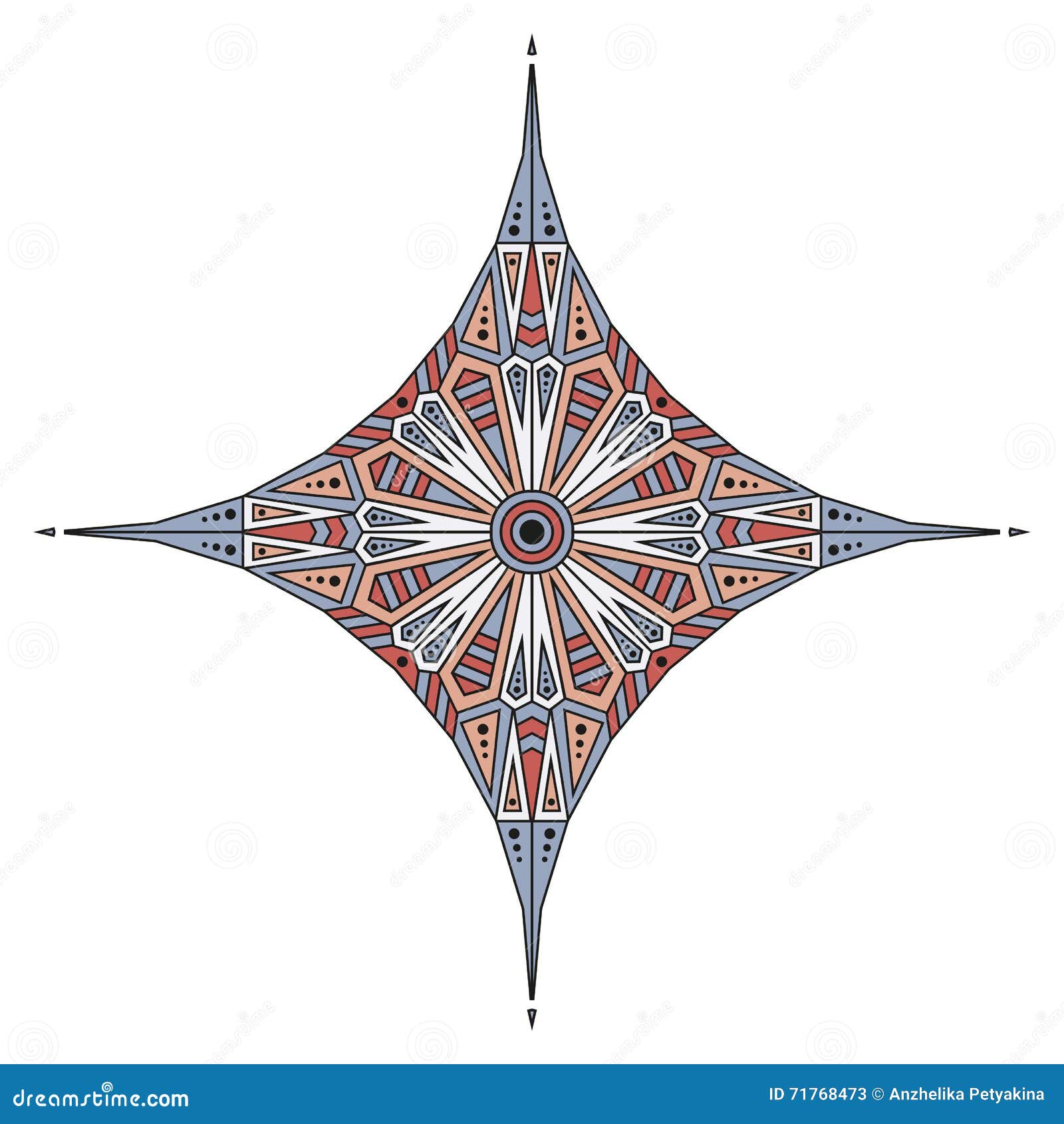 Ethnic star stock vector. Illustration of medieval, iranian - 71768473