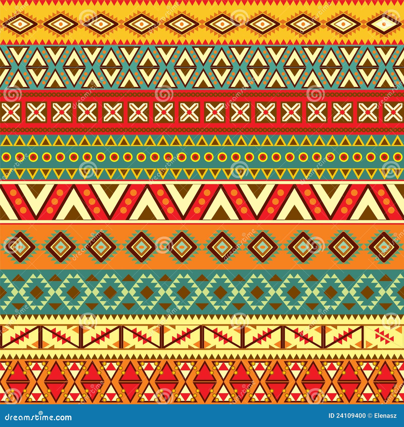 Ethnic Strips Motifs Stock Photo - Image: 24109400