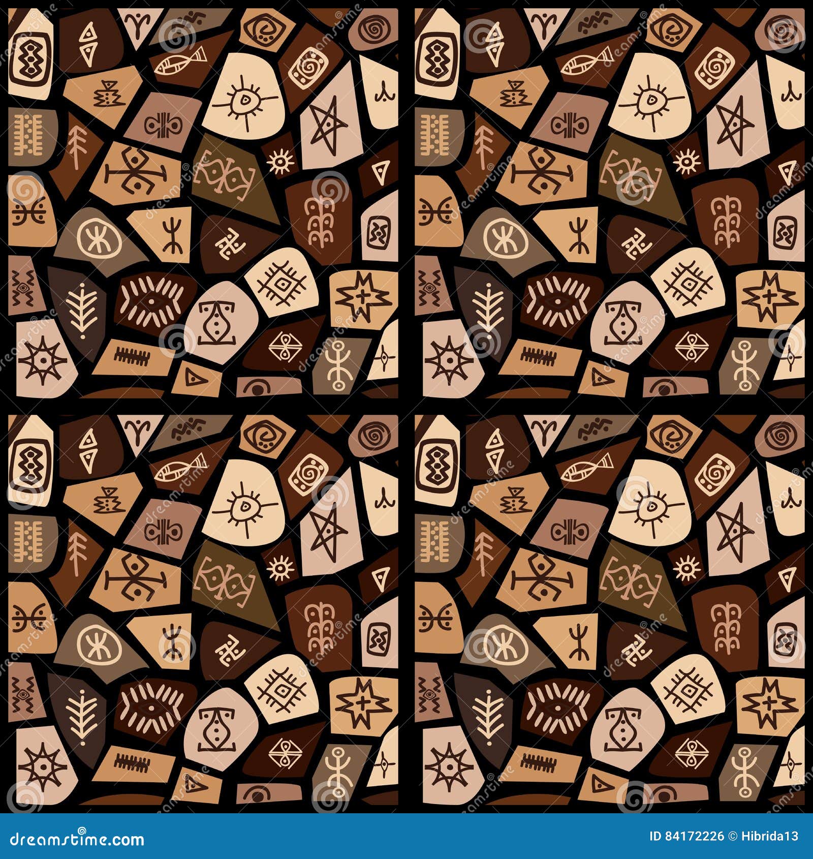 Ethnic symbols pattern stock vector. Illustration of fashion - 84172226
