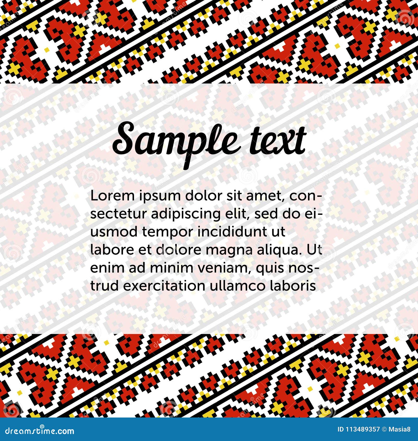 Vector Ethnic Frame Template Stock Vector - Illustration of frame ...