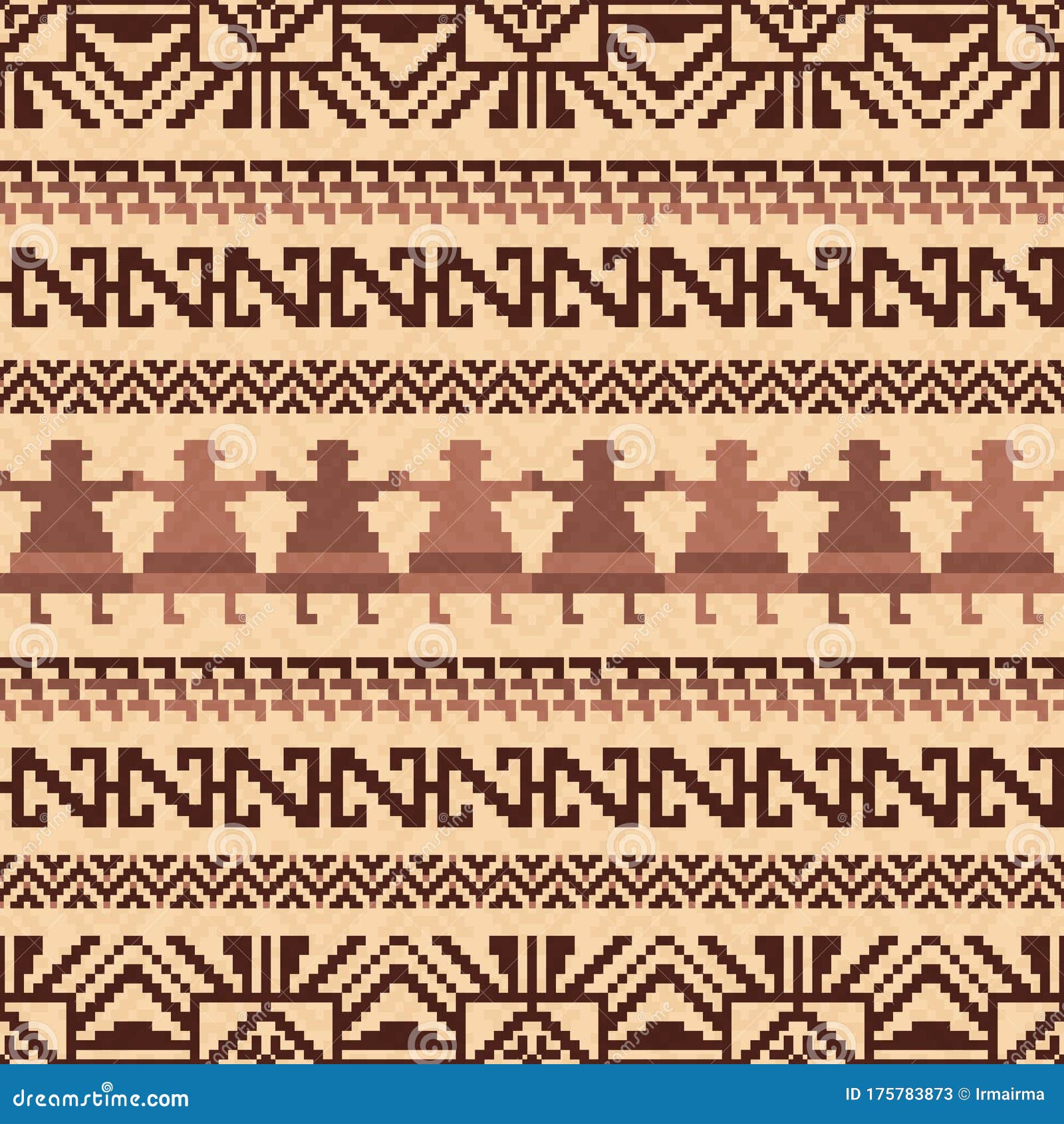 Ethnic textile pattern stock vector. Illustration of guanaco - 175783873