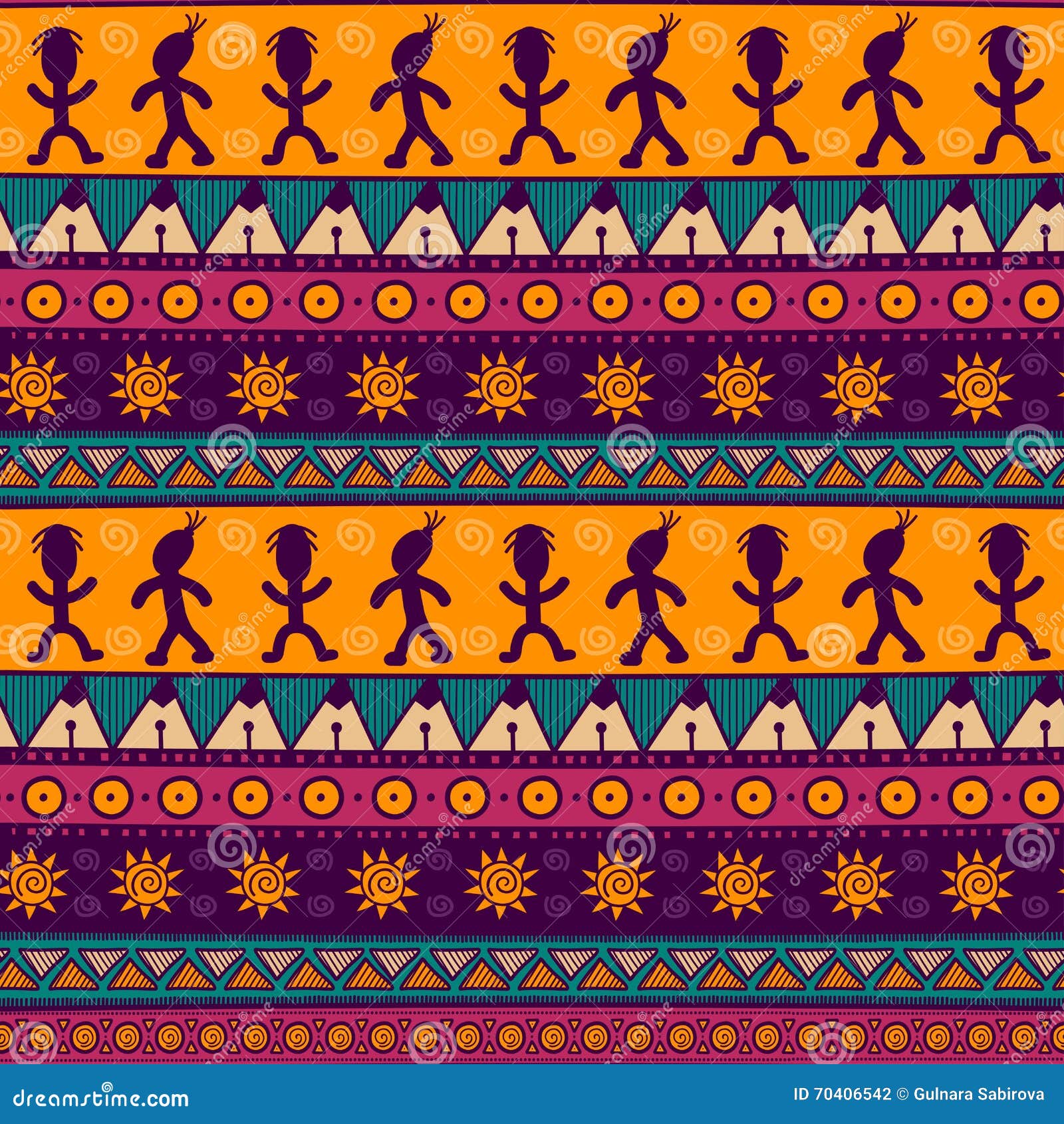 Ethnic Tribal Seamless Pattern Colorful Aztec Background Stock Vector Illustration Of Pattern