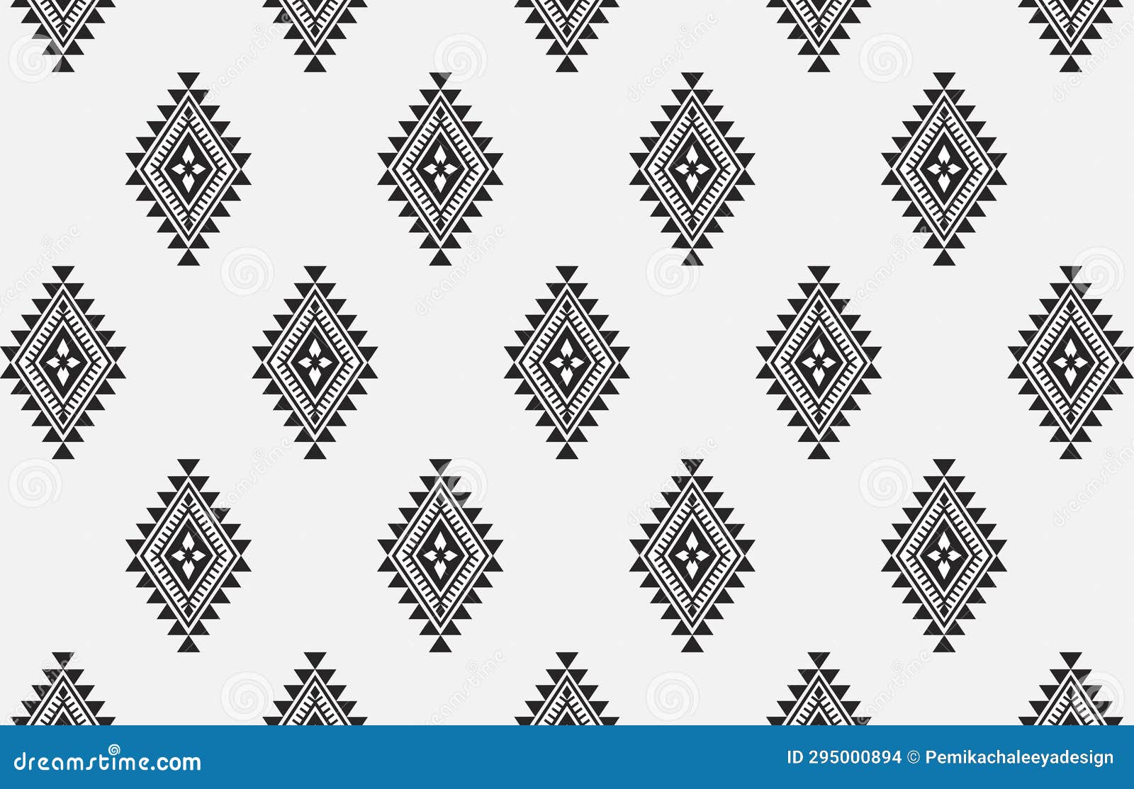 Ethnic Tribal Traditional Aztec Black and White Diamond Pattern Stock ...