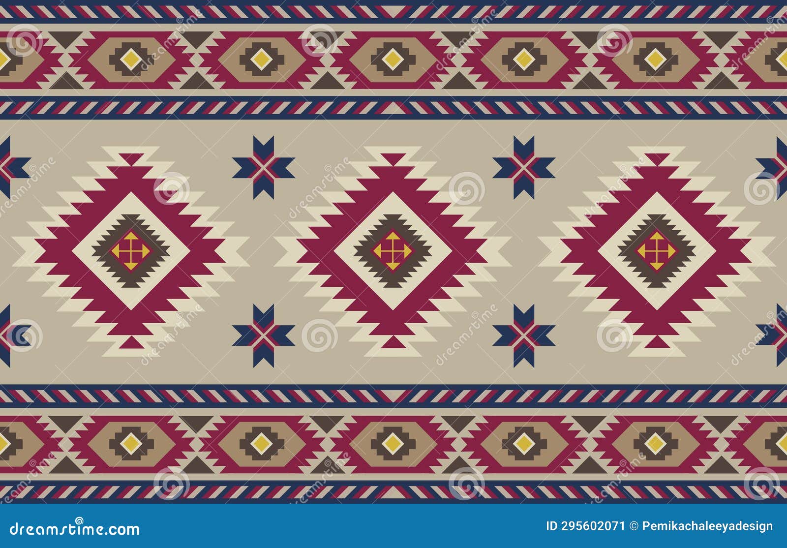 Ethnic Tribal Traditional Aztec Diamond Pattern Stock Vector ...