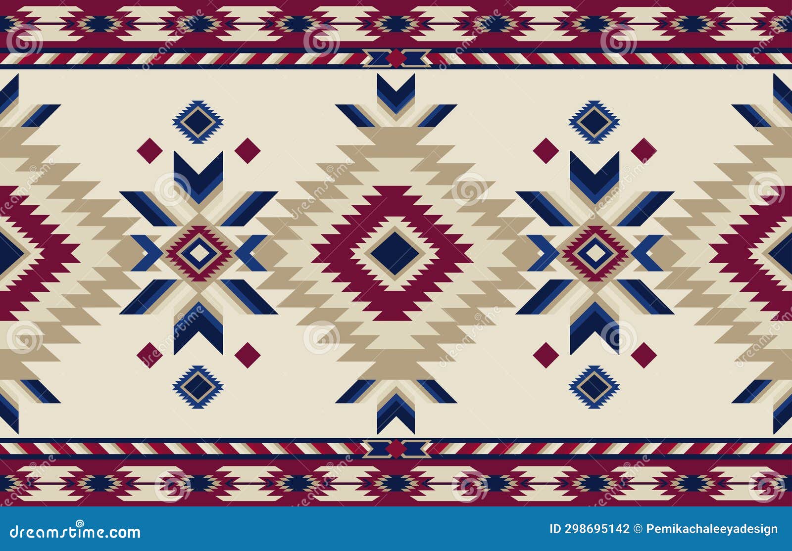 Ethnic Tribal Traditional Colorful Aztec Diamond Pattern Stock ...