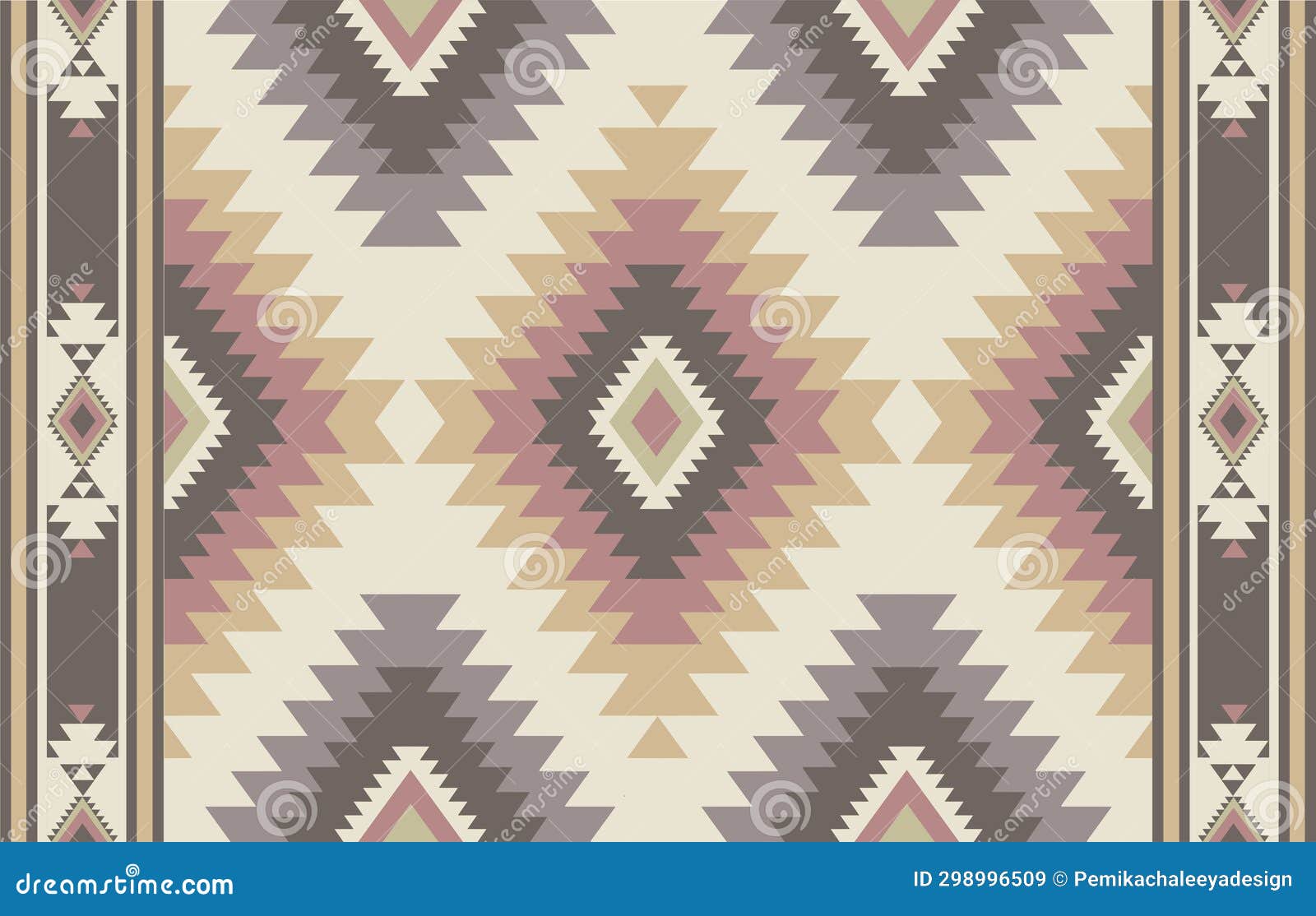 Ethnic Tribal Traditional Colorful Aztec Diamond Pattern Stock ...