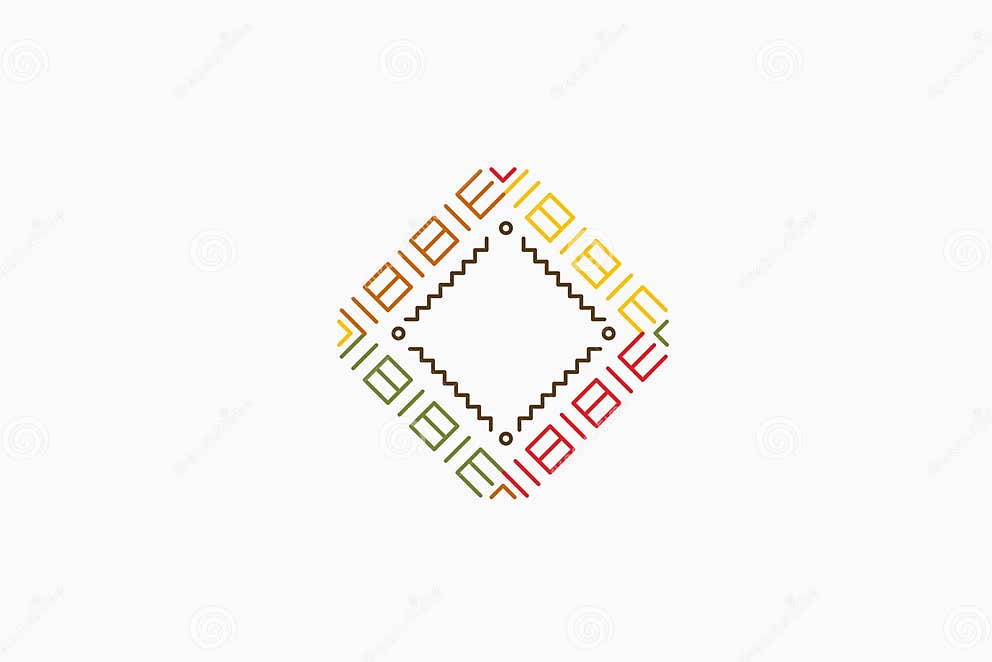 Ethnic Unique Traditional Square Vector Logo, Symbol Stock Vector ...