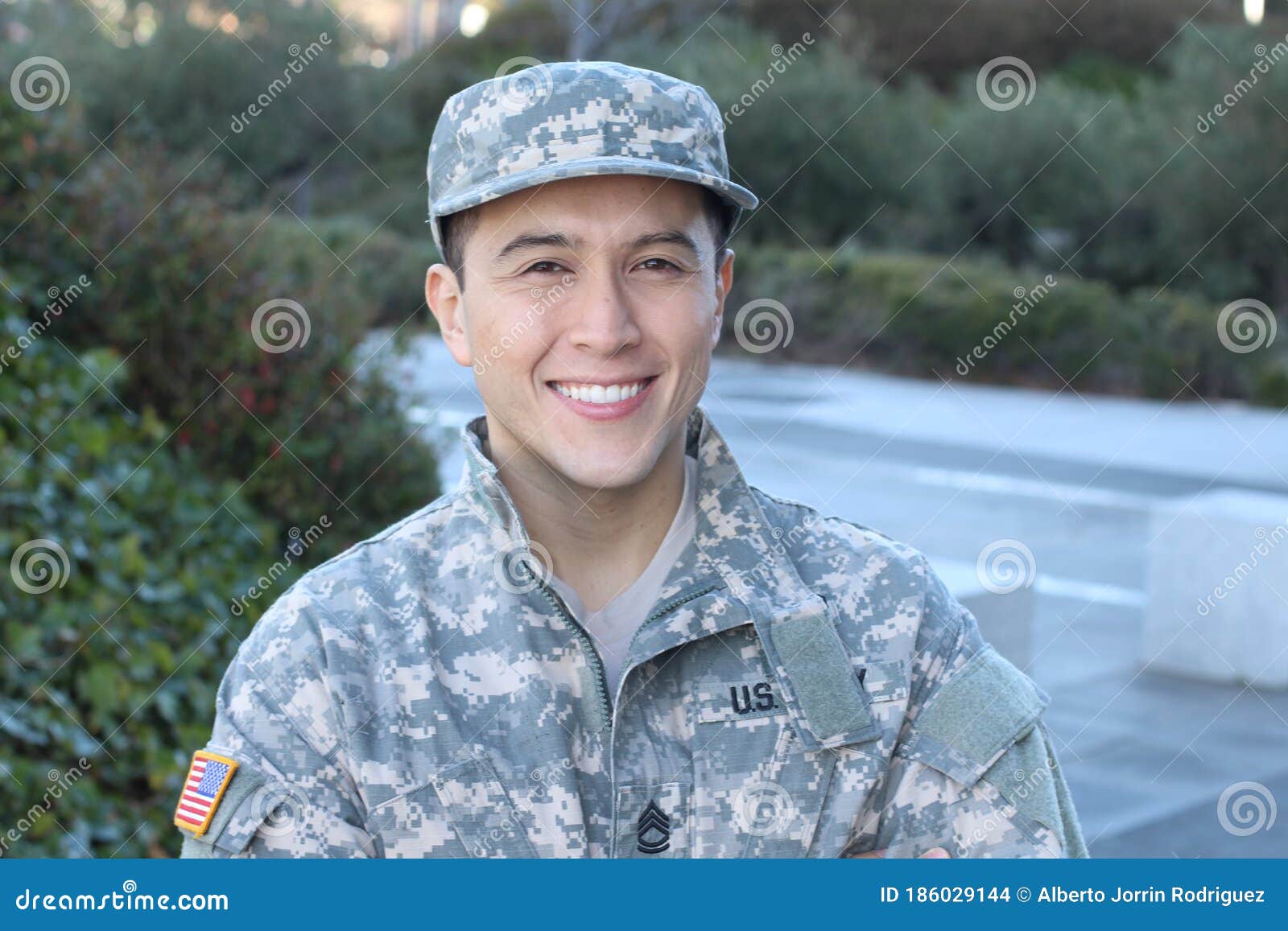 Ethnic US Military Man Smiling Editorial Stock Image - Image of male ...